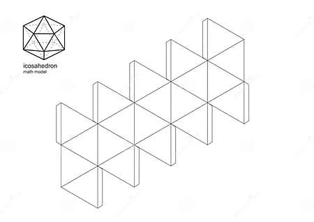 3d Model Maths Shapes Patterns Print Perfectly on A4 and Stock Vector ...