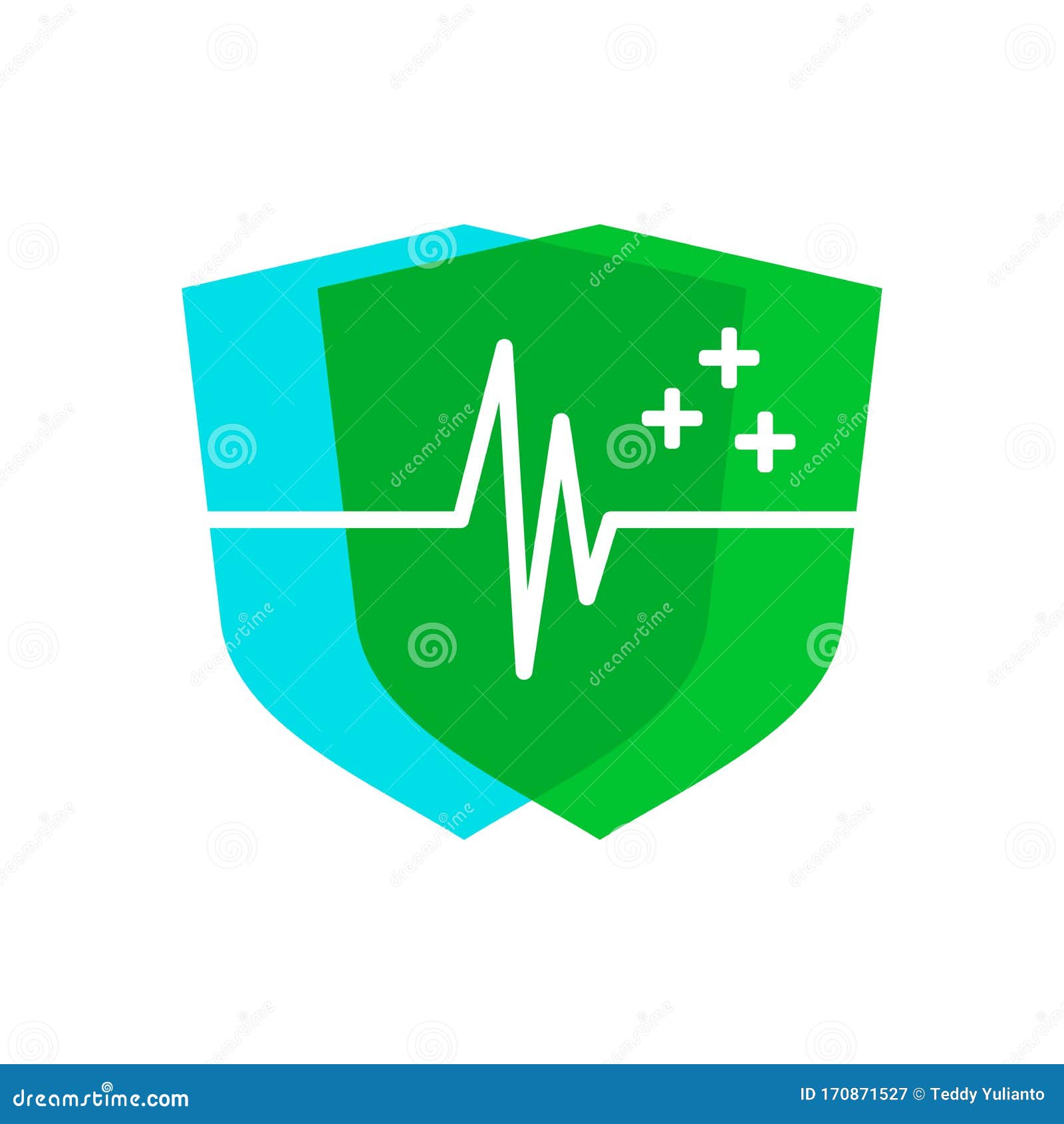 Colorful Double Shield Pulse Logo Stock Vector - Illustration of ...
