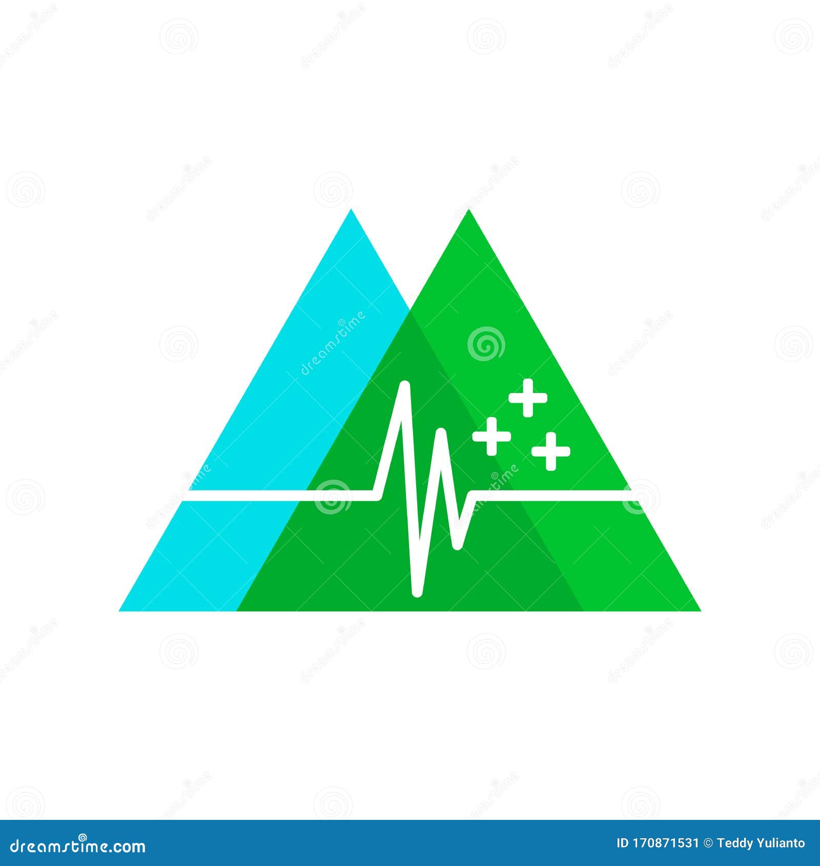 Colorful Double Triangle Pulse Logo Stock Vector - Illustration of ...