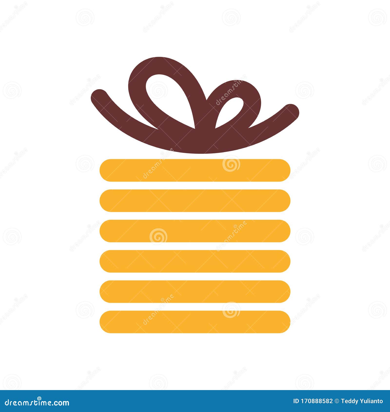 Square Line Gift / Present Logo Stock Vector - Illustration of award ...