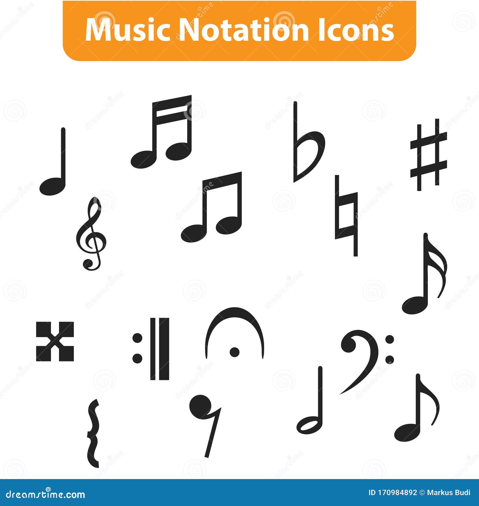 BW Icons - Music Notes Vector Illustration | CartoonDealer.com #193269830