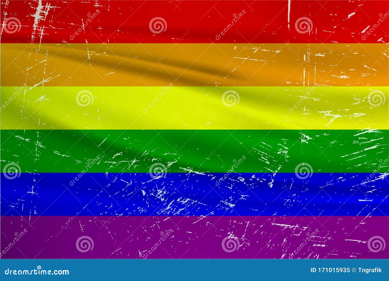 Grunge Lgbt Flag. Trans Flag with Waving Grunge Texture. Stock Vector ...