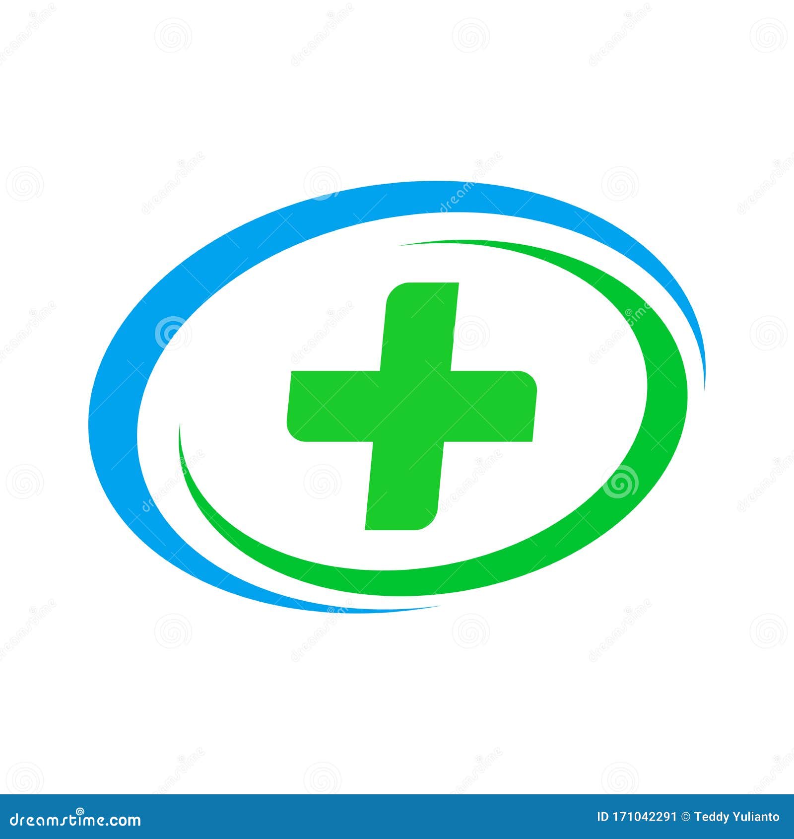 Circle cross hospital logo stock vector. Illustration of abstract ...