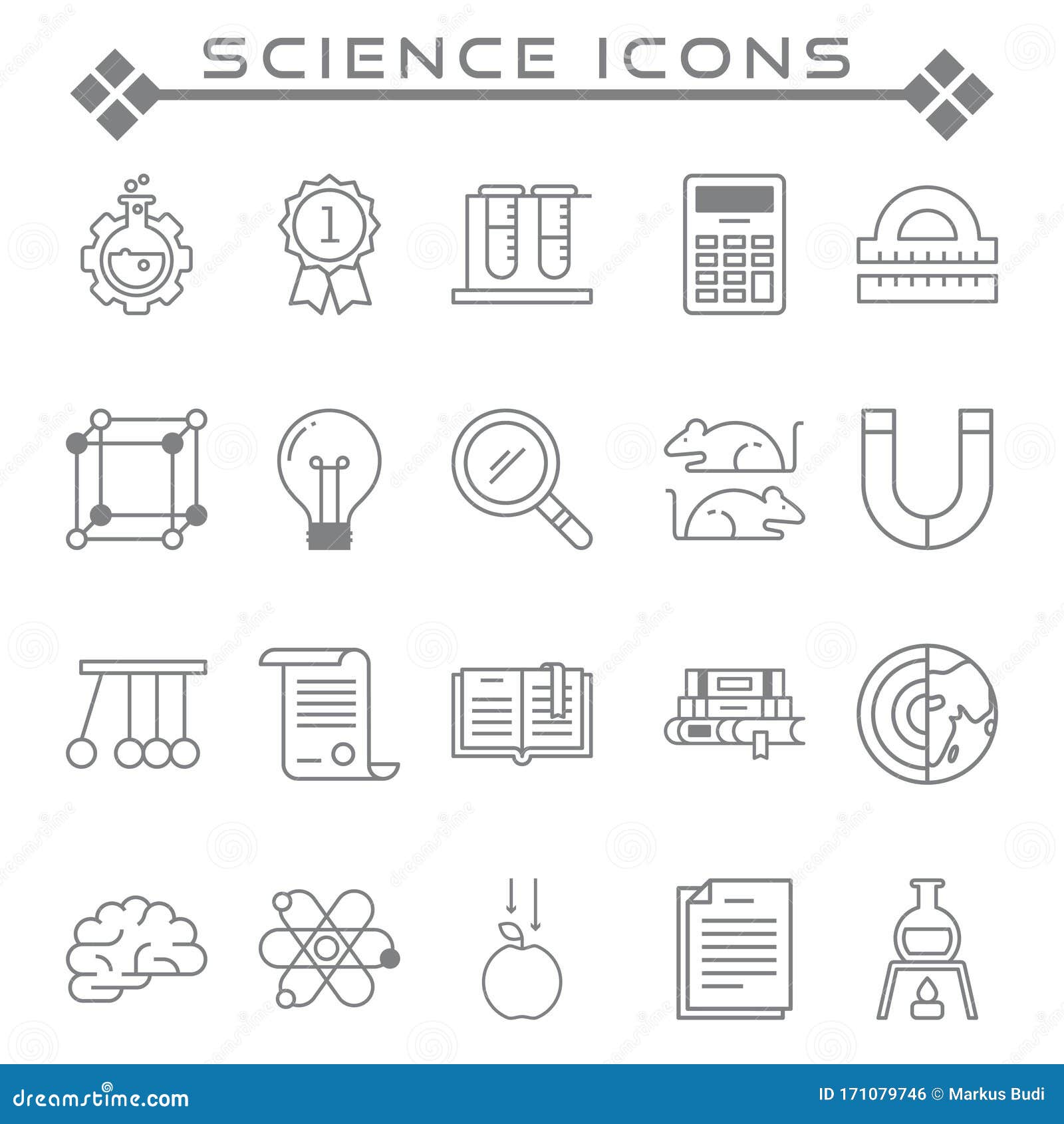 Set of Science Related Vector Line Icons. Stock Vector - Illustration ...
