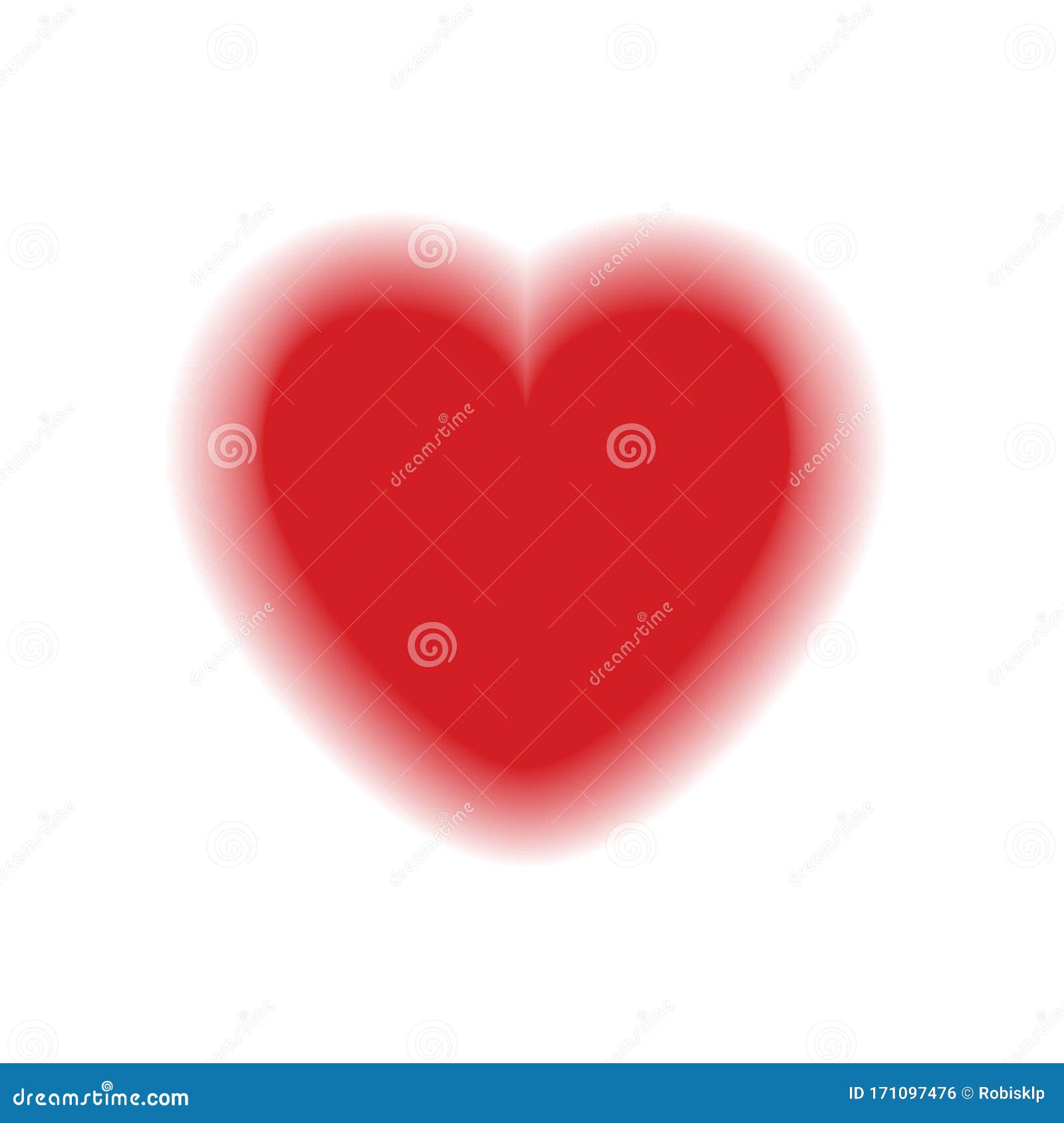 Blurred Red Heart Over White Background Stock Vector - Illustration of ...