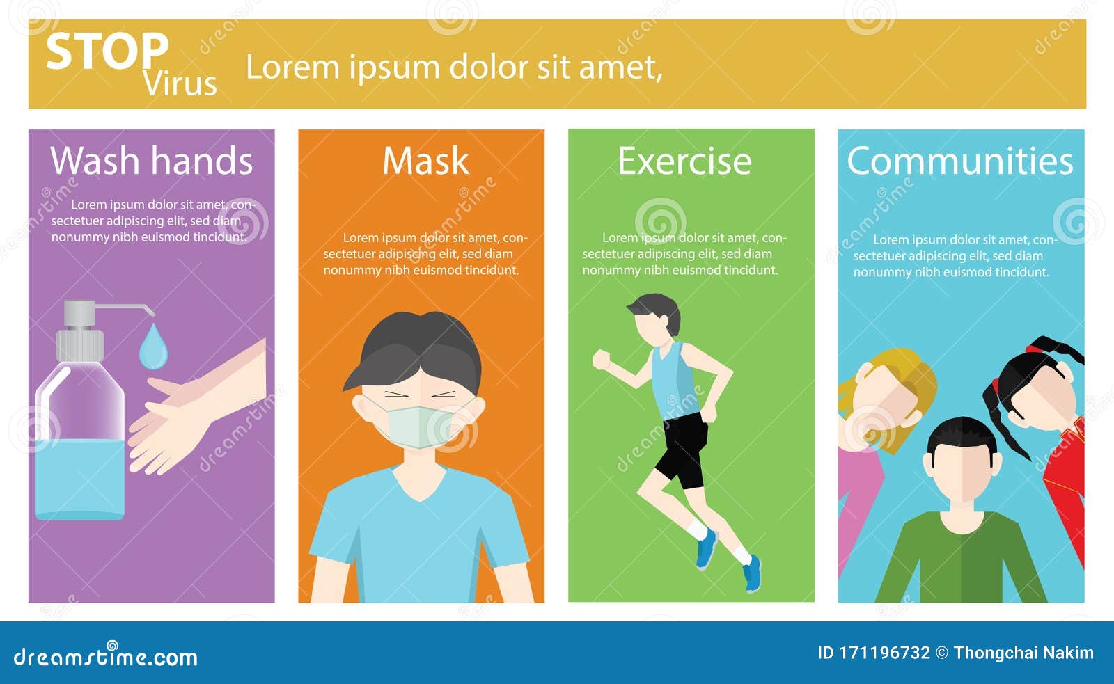 How To Protection Flu Virus. Stock Vector - Illustration of ways, virus ...