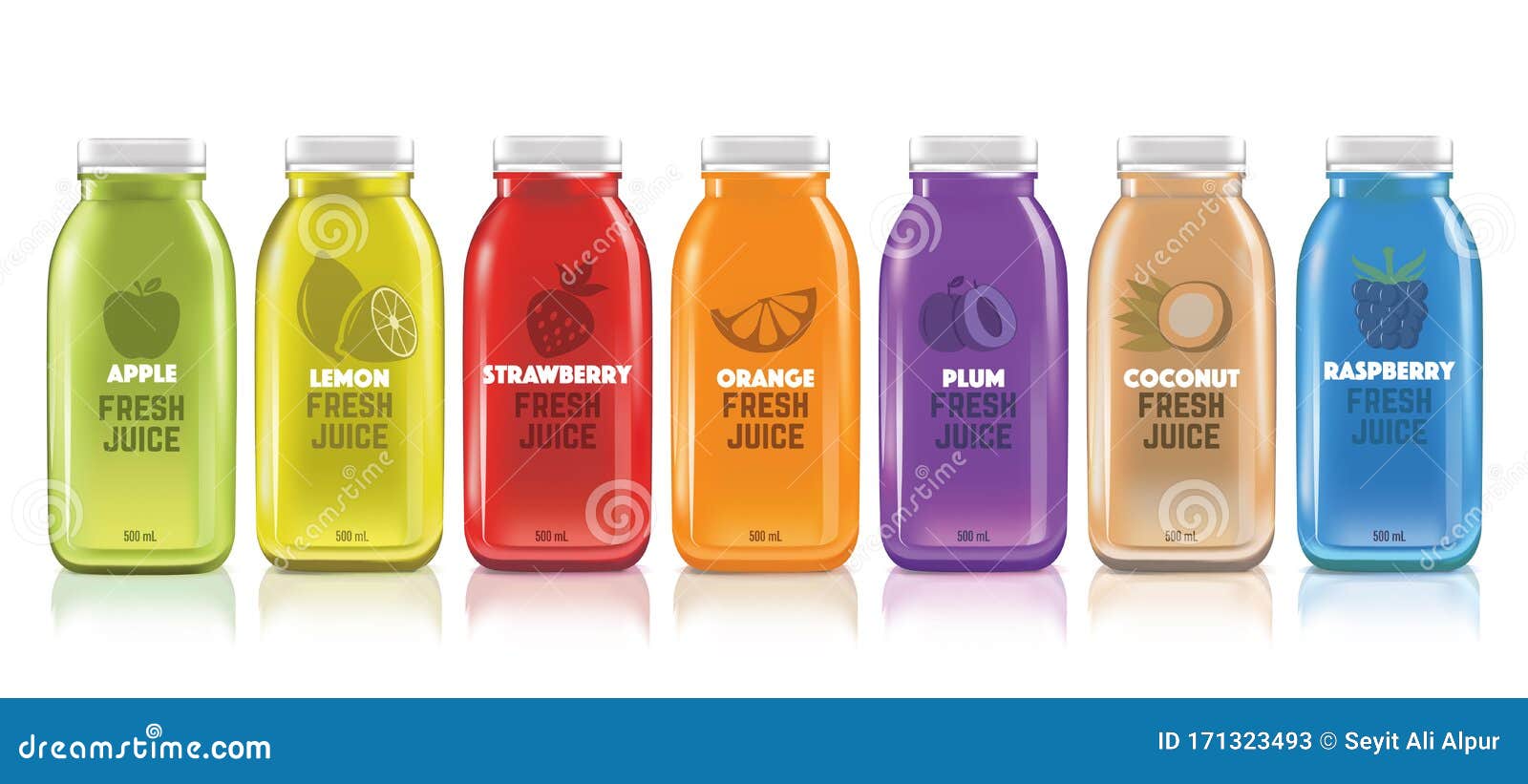 Healthy juices stock vector. Illustration of print, natural - 171323493