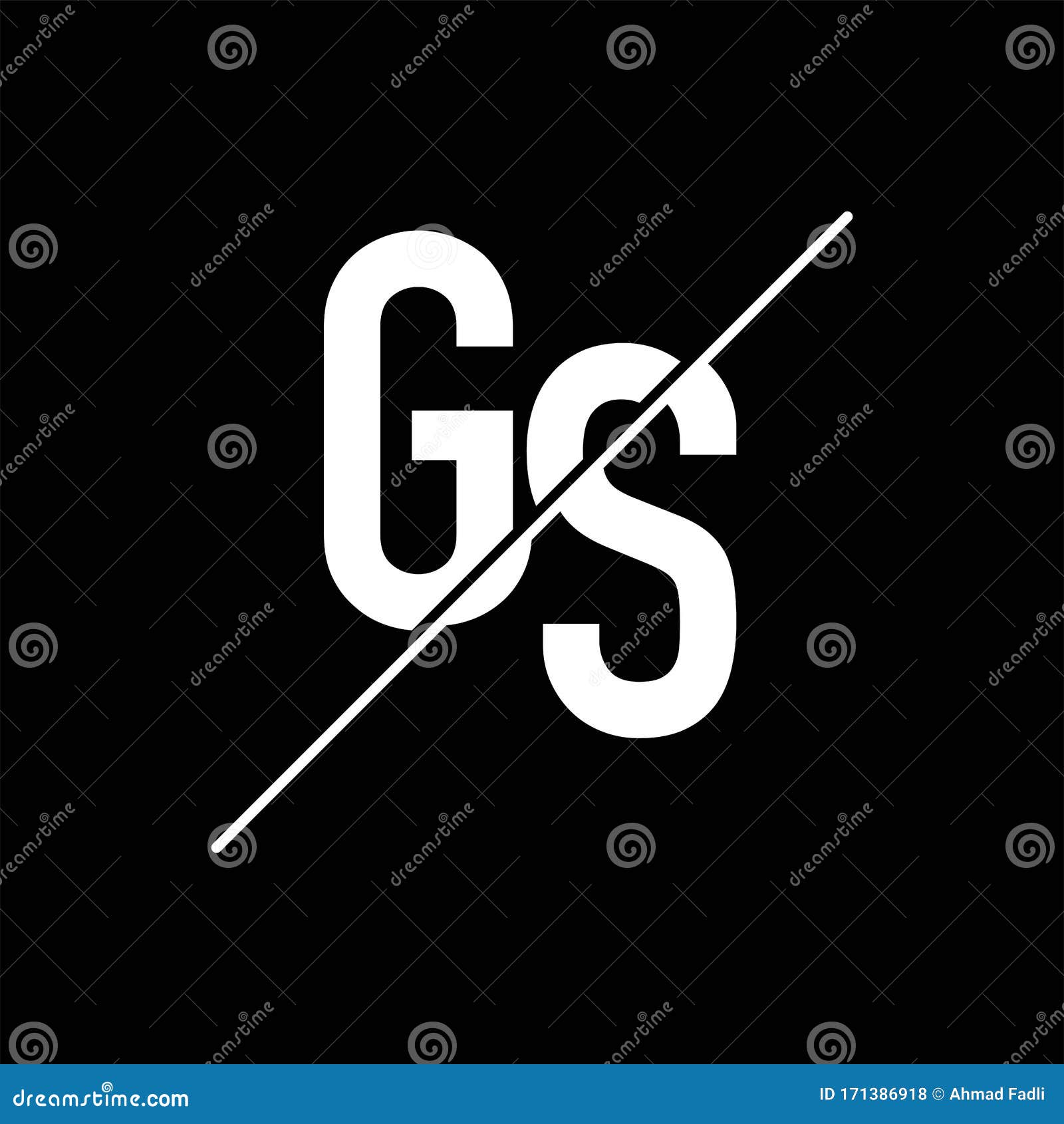 GS Letter Logo Design Template Stock Vector - Illustration of initials ...