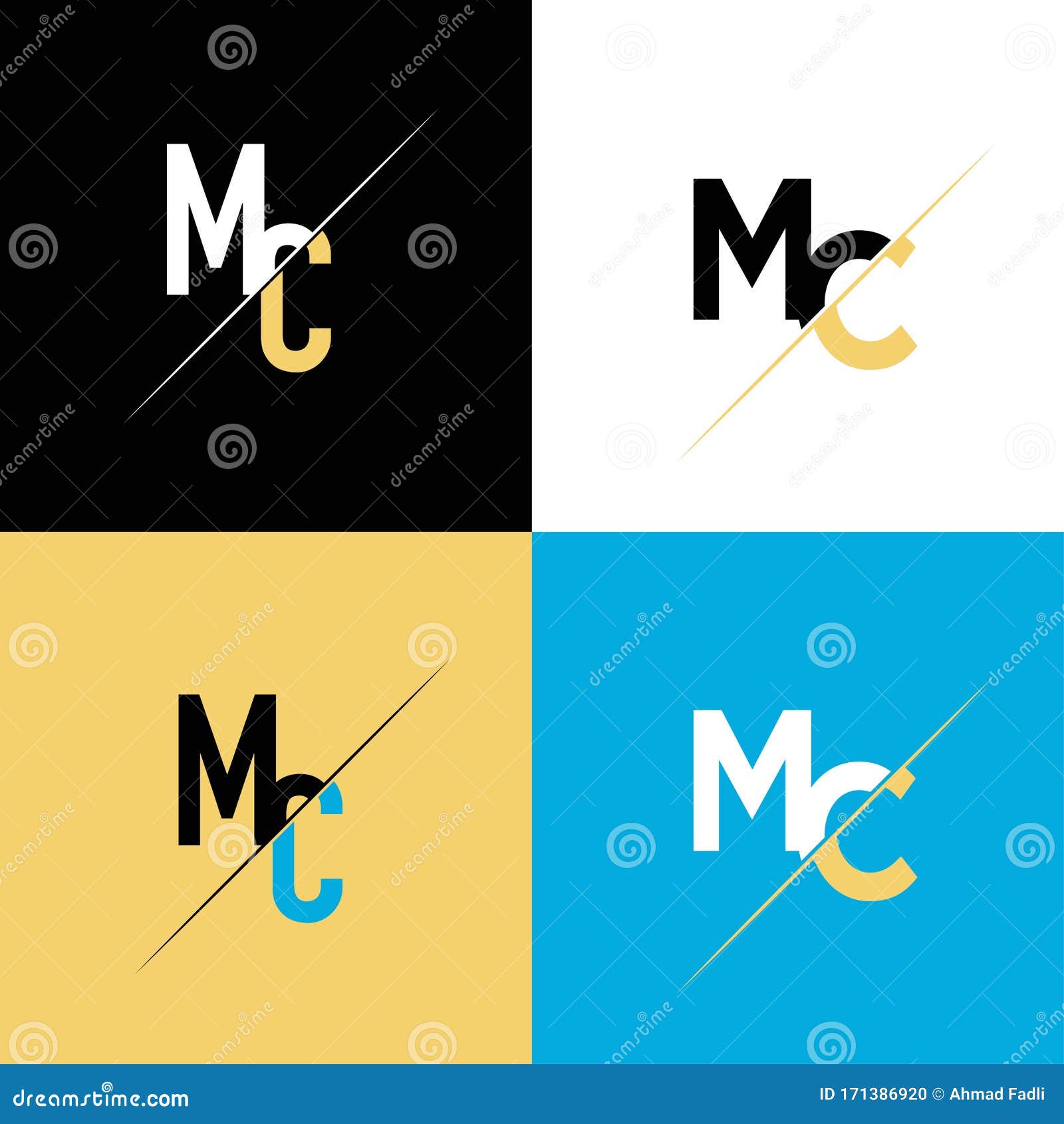 MC Letter Logo Design Template Stock Vector - Illustration of sign ...