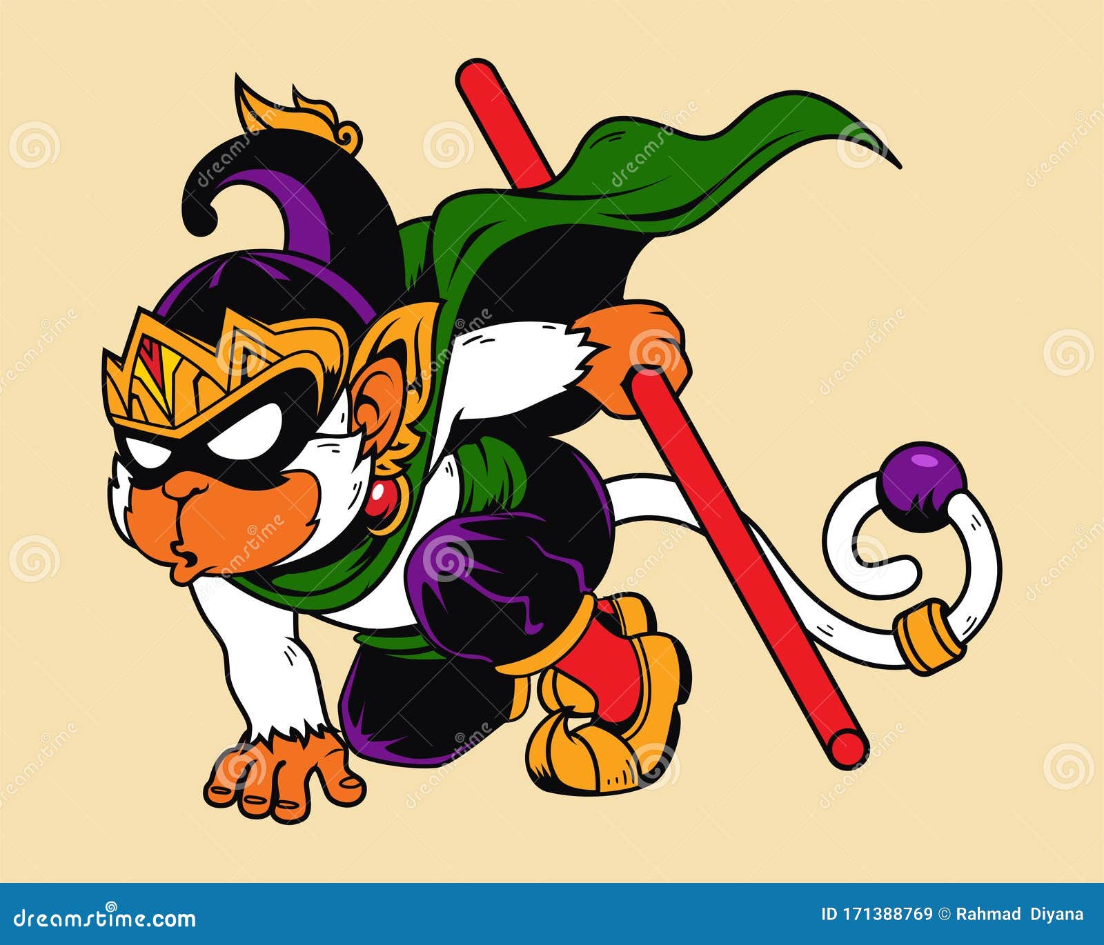 Character Anoman Obong In Puppets Vector Illustration | CartoonDealer ...