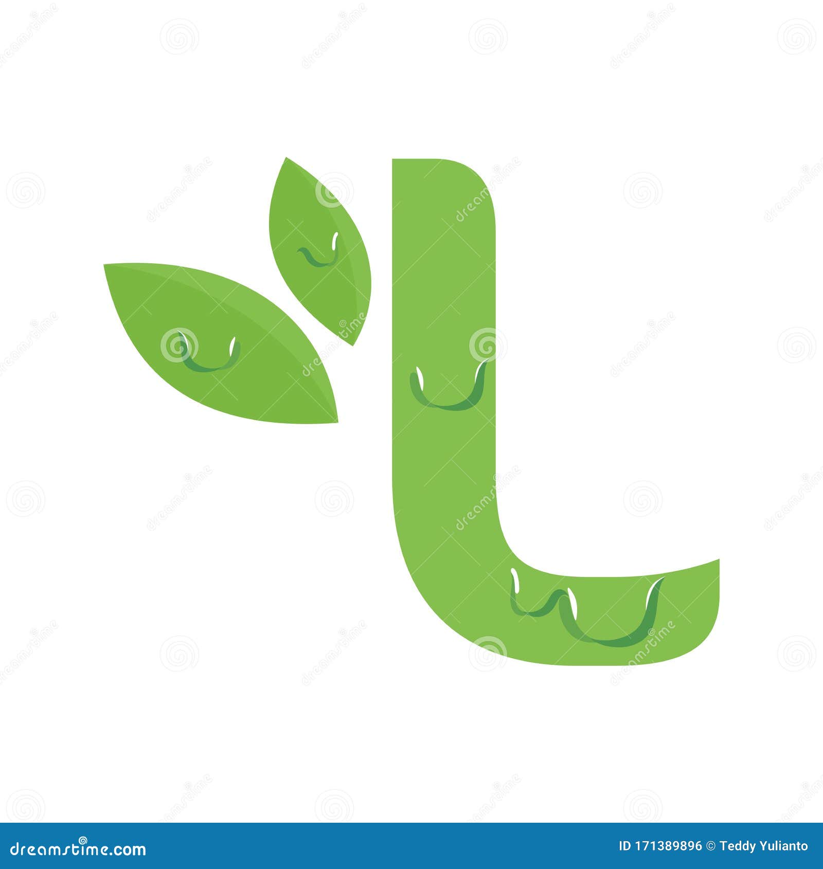 Initial L leaf fresh logo stock vector. Illustration of drink - 171389896