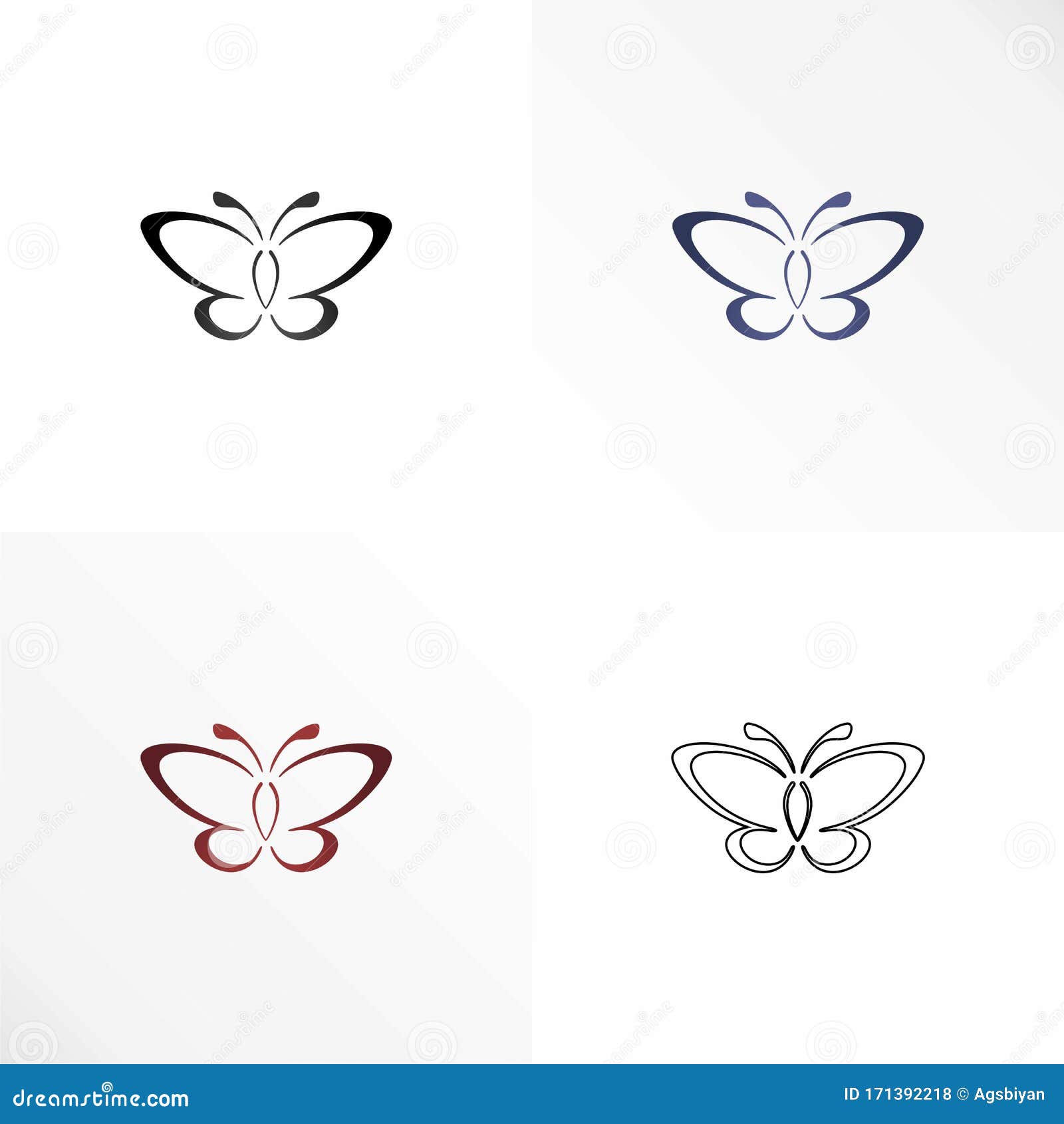 Simple Design in Butterfly Shape but Looks Unique Stock Vector ...