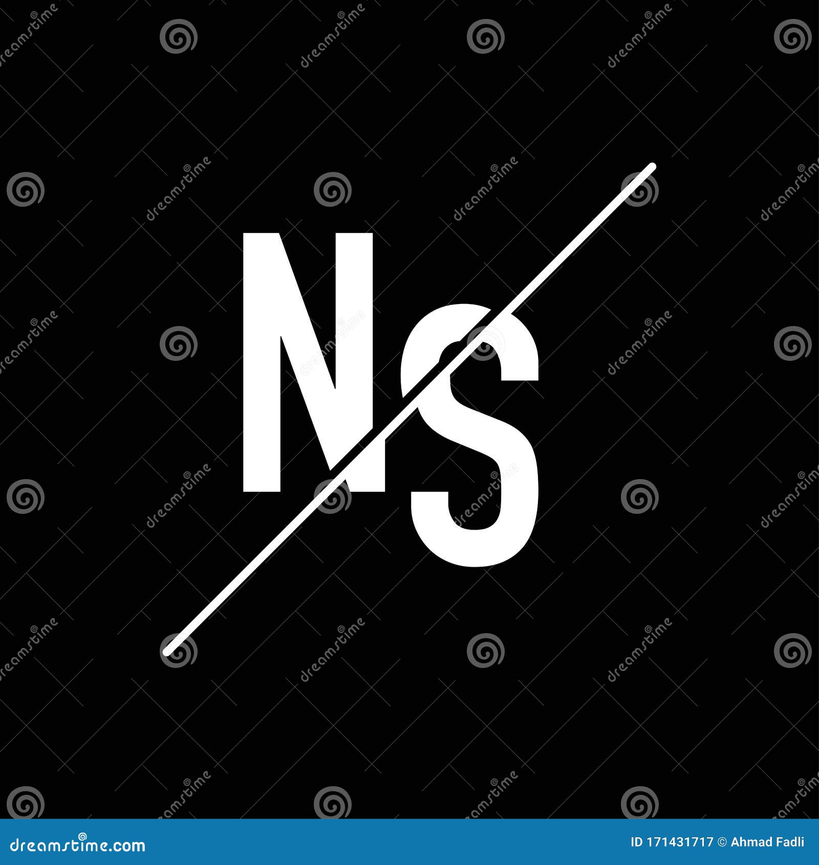 Ns Letter Logo Design stock vector. Illustration of flat - 171431717