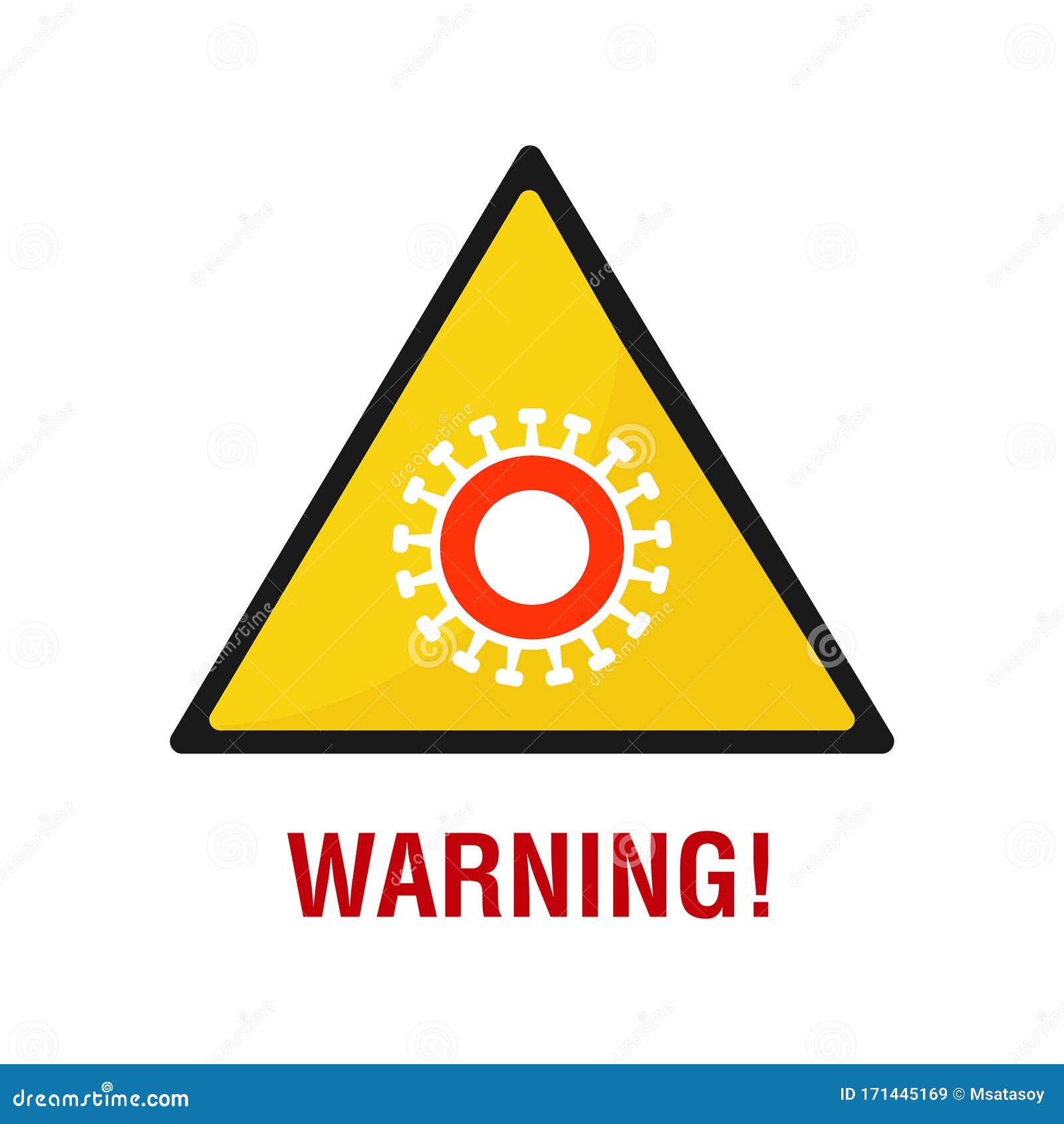 Pathogen Respiratory Coronavirus. Warning Sign Stock Vector ...