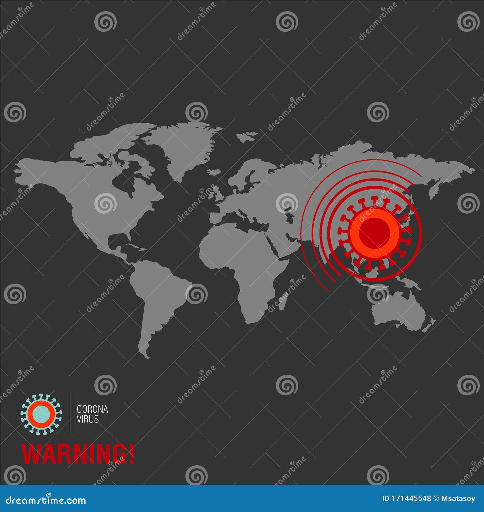 Chinese Pathogen Respiratory Coronavirus. World Map, Virus Outbreak ...