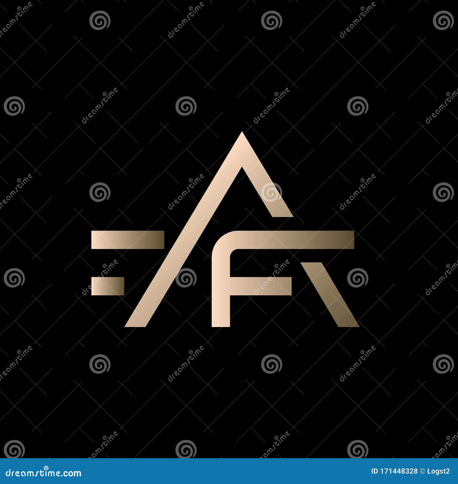 A,F Letters Vector Logo. a,F Letters Emblem Stock Vector - Illustration ...