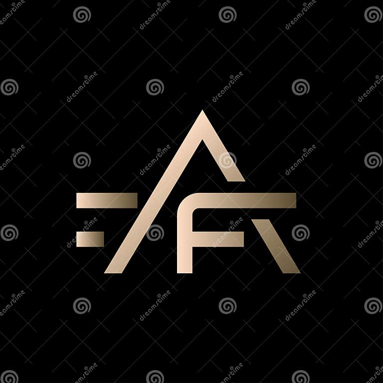 A,F Letters Vector Logo. a,F Letters Emblem Stock Vector - Illustration ...