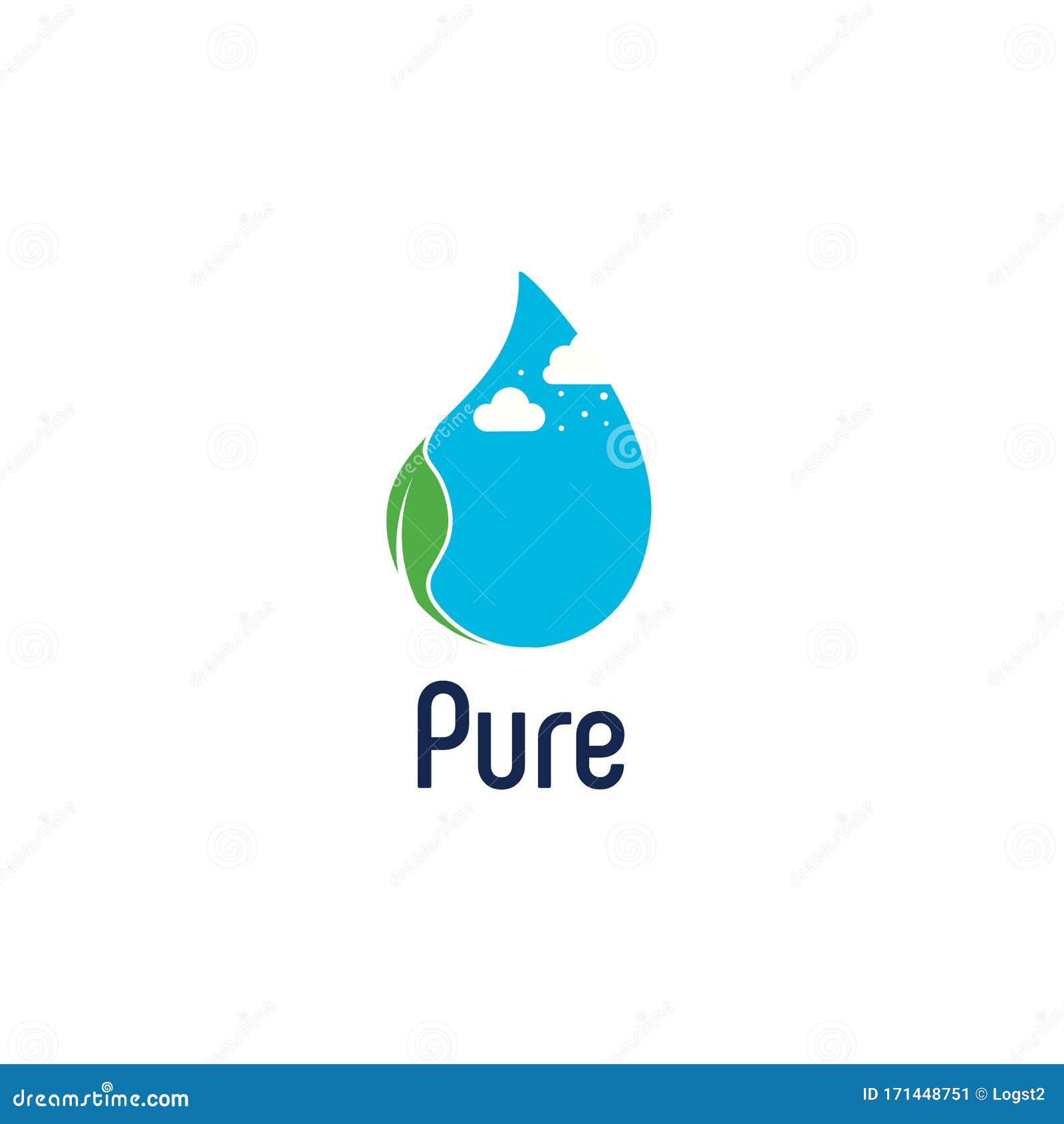 Water Vector Logo. Water Emblem Stock Vector - Illustration of circle ...
