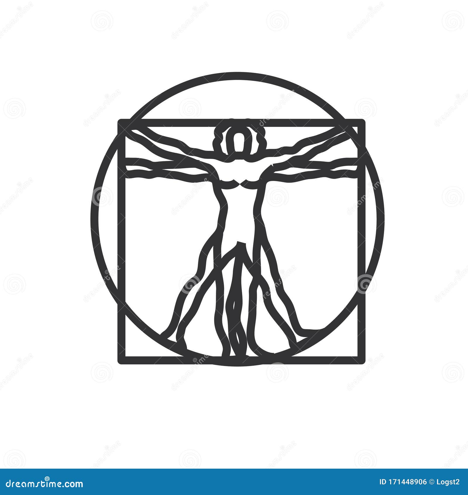 Vitruvian Man Vector Logo. Vitruvian Man Illustration Editorial Photo ...