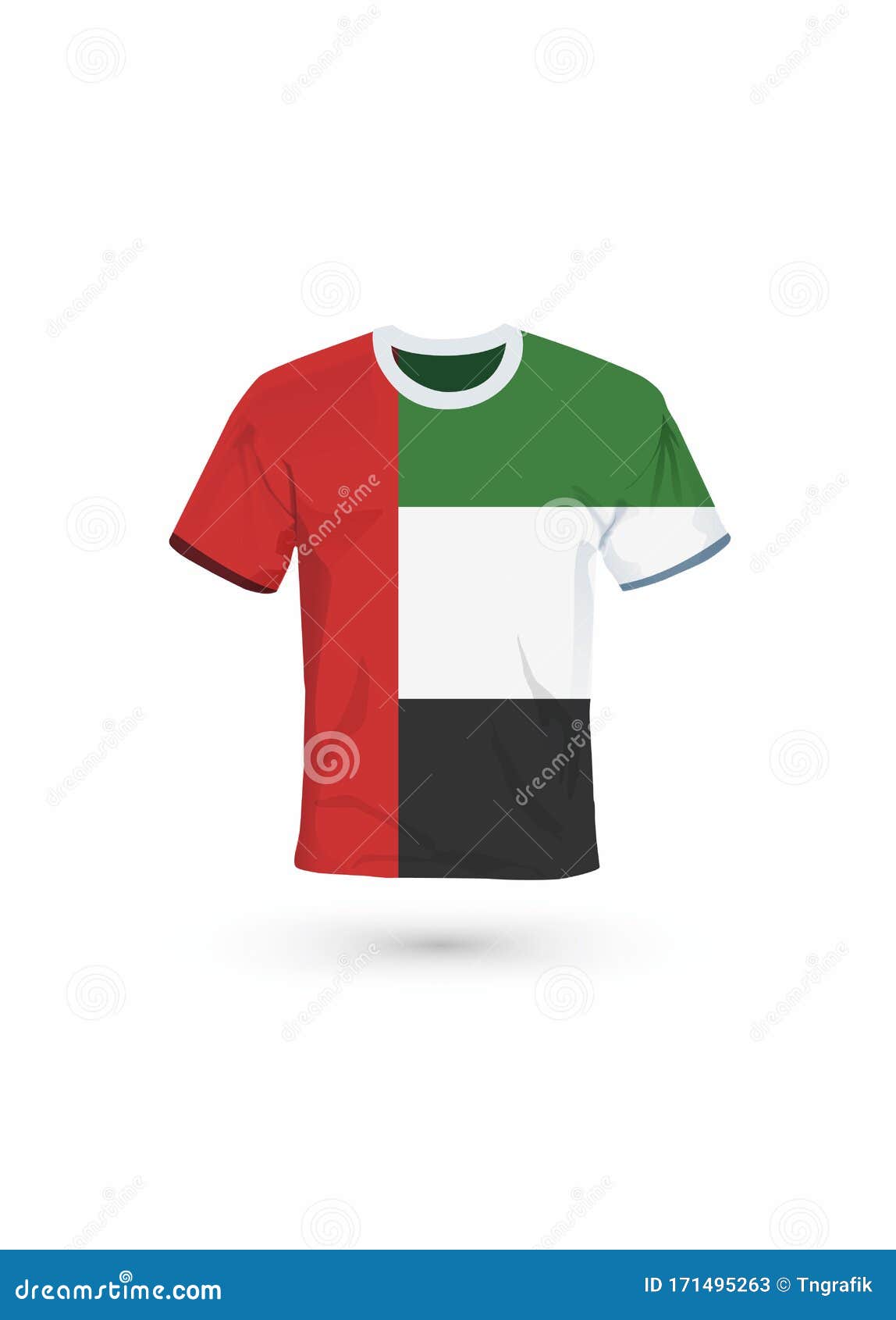 Sport Shirt in Colors of United Arab Emirates Flag Stock Vector ...