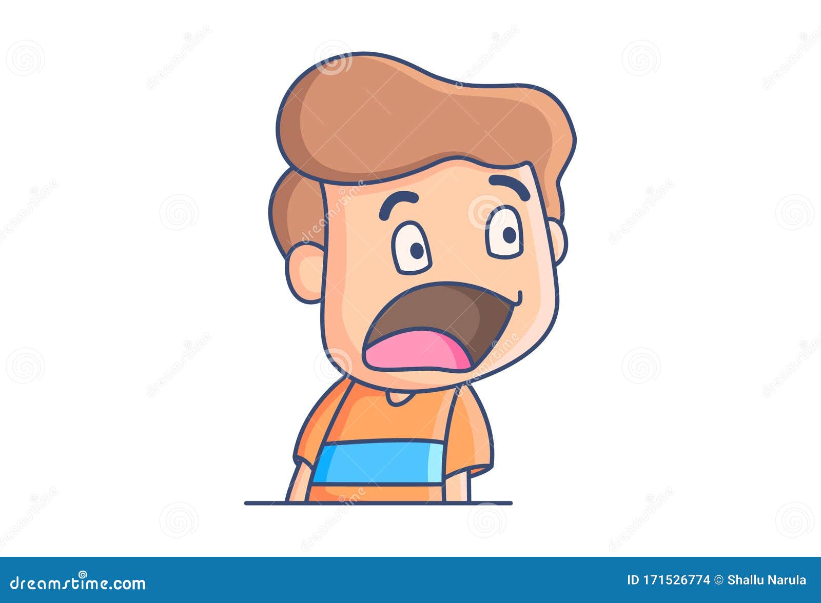 Vector Cartoon Illustration of Boy Stock Vector - Illustration of ...