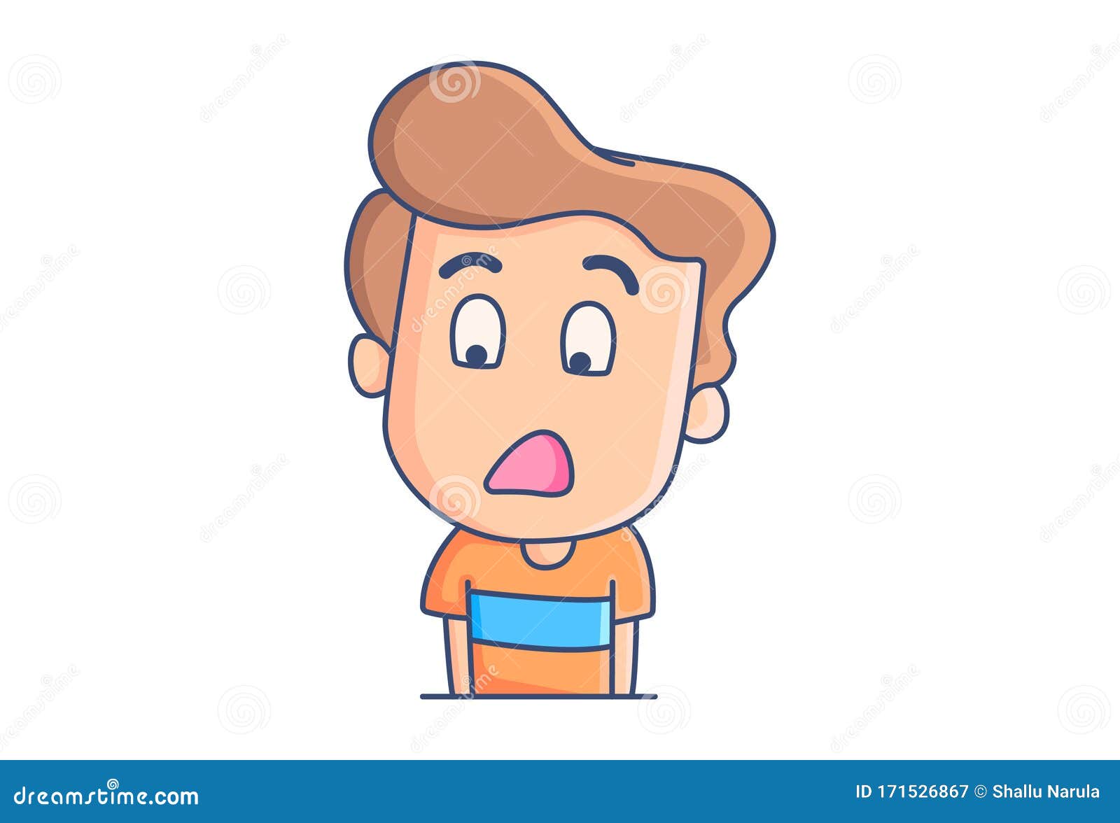 Vector Cartoon Illustration of Boy Stock Vector - Illustration of ...