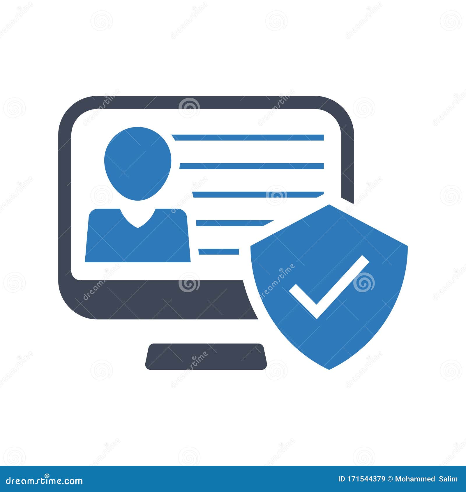 Personal Data Protection Flat Vector Icon Stock Vector - Illustration ...