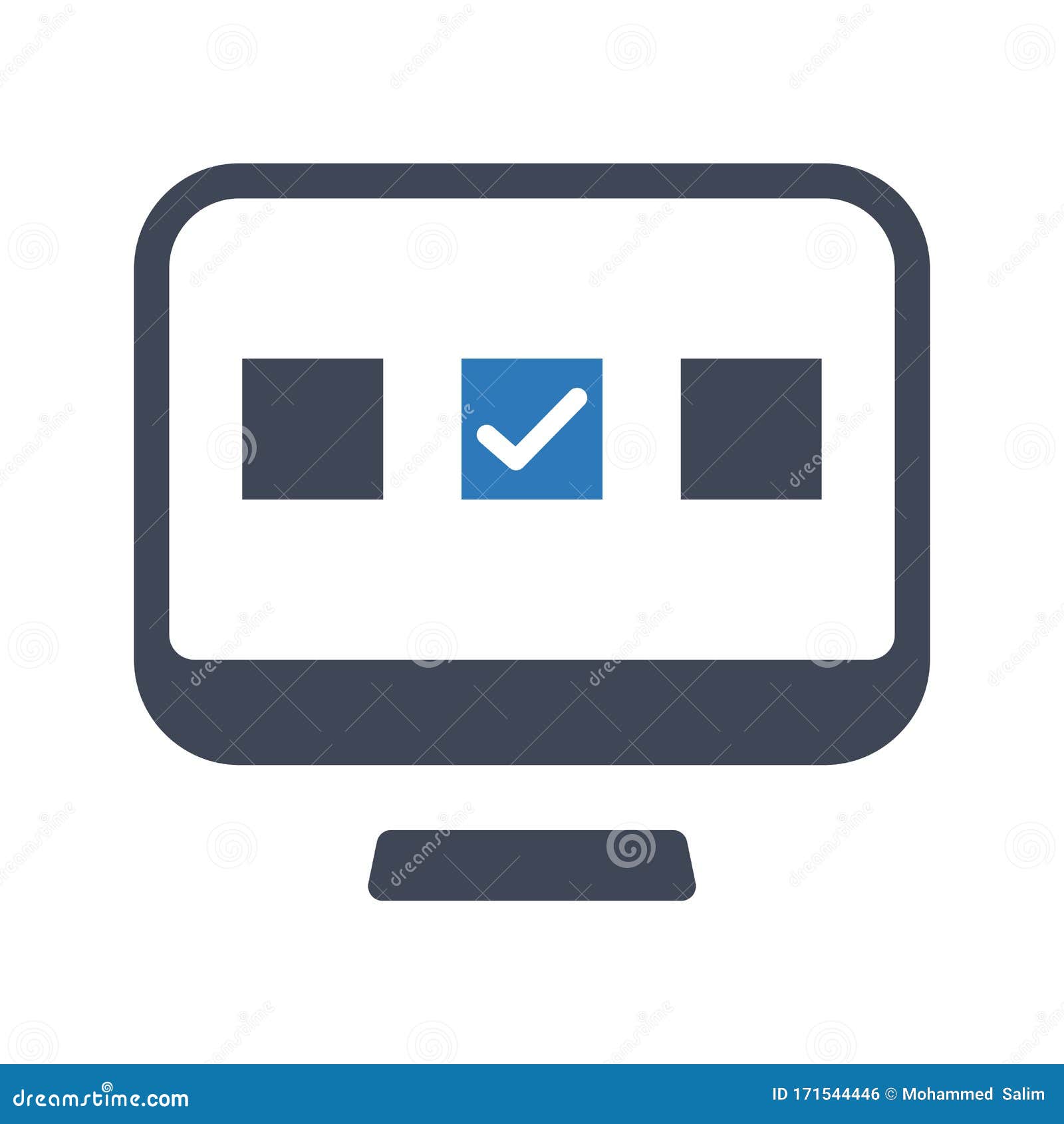 Online Choose Select Vector Icon Stock Vector - Illustration of online ...