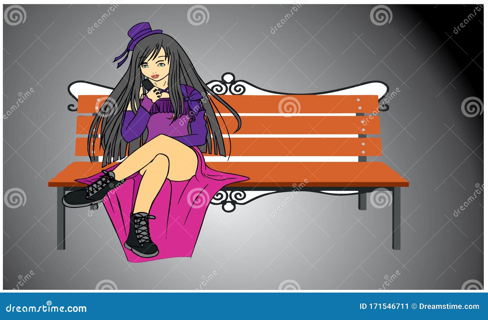 Queen sitting in sad mood stock illustration. Illustration of label ...
