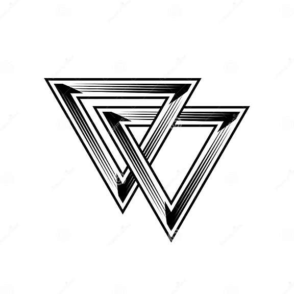 Simple Overlapping Triangle Vector Stock Vector - Illustration of bisex ...