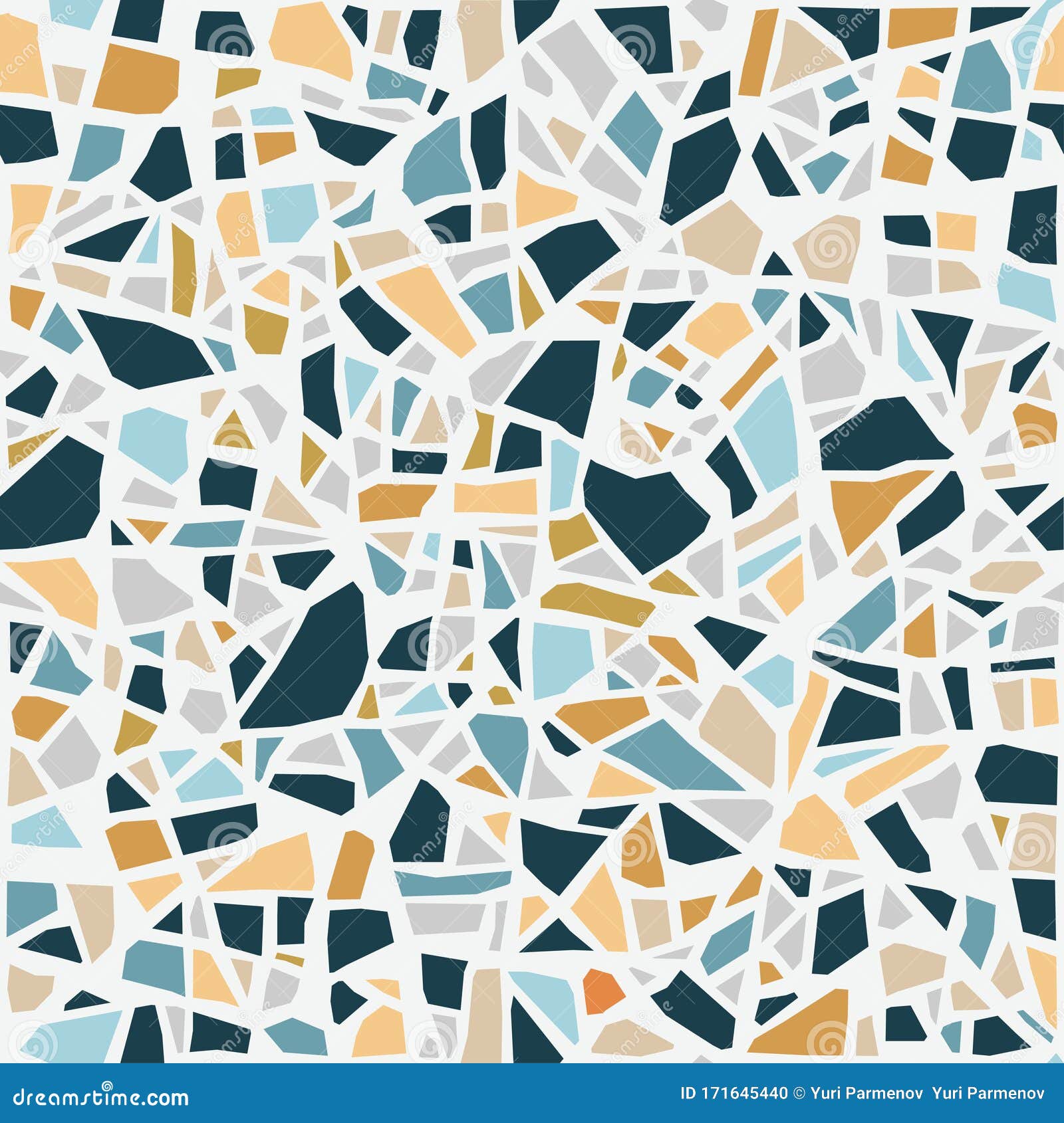 Terrazzo Mosaic Tile, Seamless Pattern. Vector Pastel Abstract ...