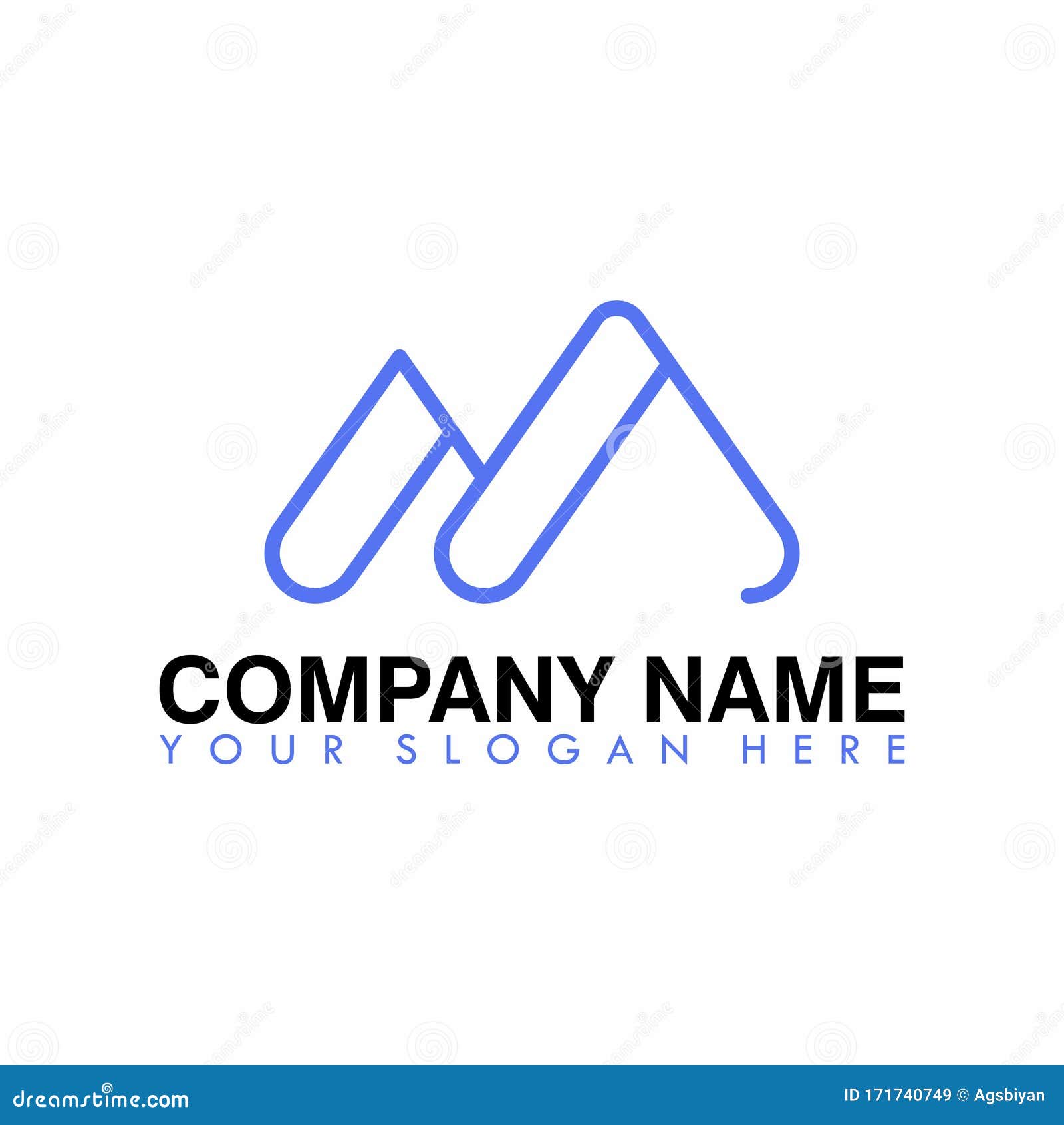 Design the Letter M with a Unique Shape Stock Vector - Illustration of ...