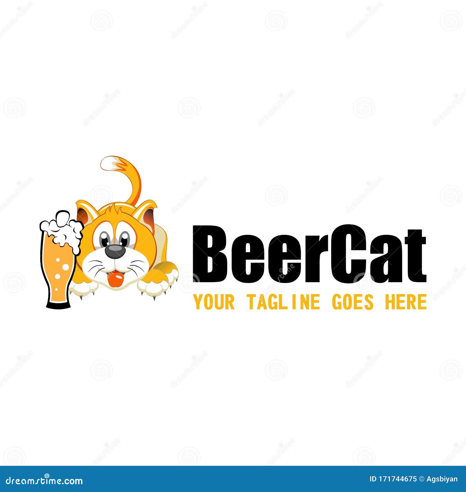 Design a Glass of Beer and Look As Drunk As a Cat Stock Vector ...