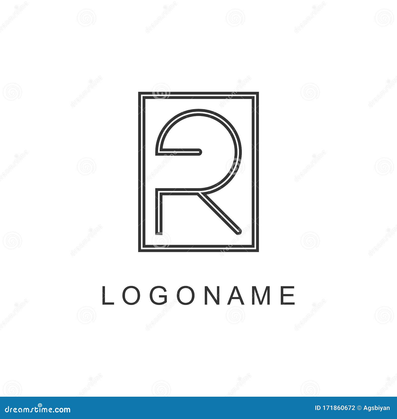 The Letter R Design is Very Unique and Has Artistic Value Stock Vector ...