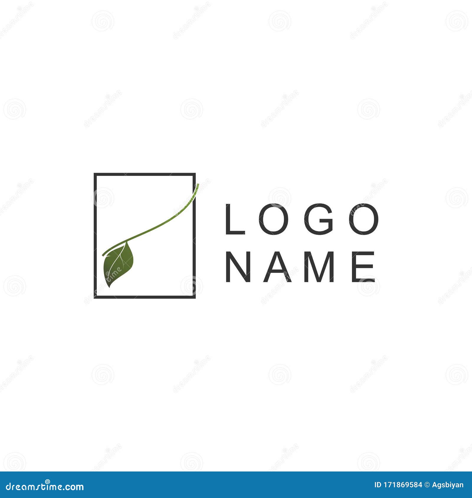 Unique and Attractive Leaf and Stem Shape Design Stock Vector ...