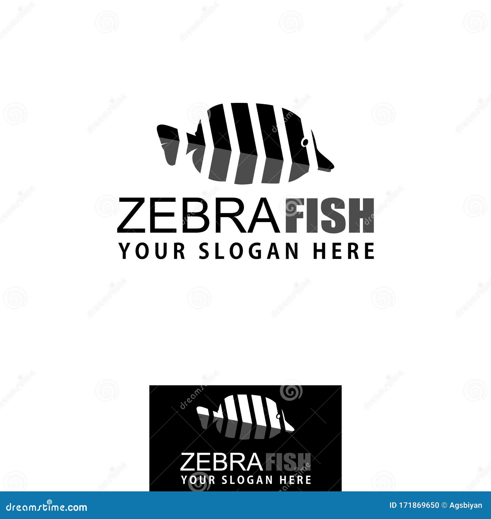 The Design of the Shape of a Fish with Zebra Motifs Stock Vector ...