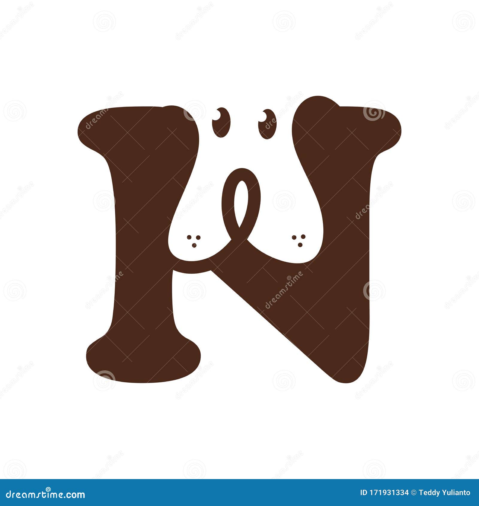 Friendly Logo Initial Letter N Stock Vector - Illustration of initial ...