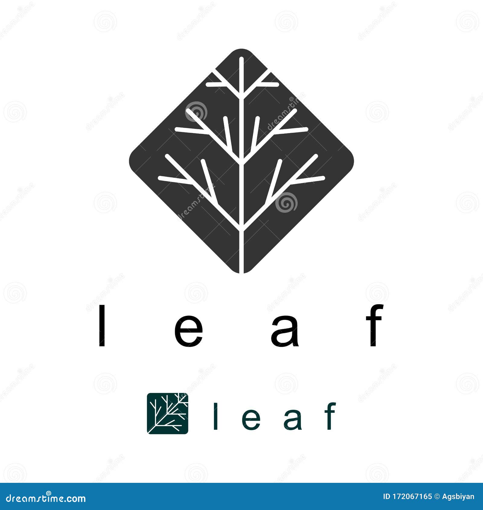 Designs or Vectors that Form Leaves from Rectangular Patterns and Can ...