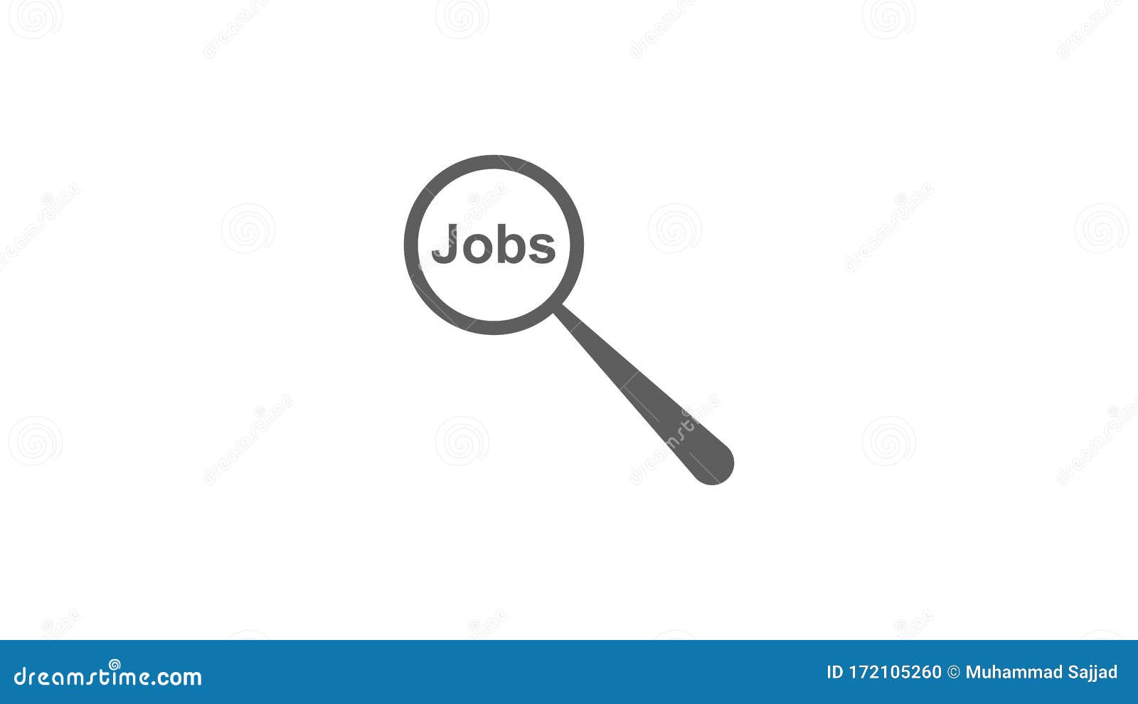 Jobs Text and Magnifying Glass - Searching for a Job Concepts Stock ...