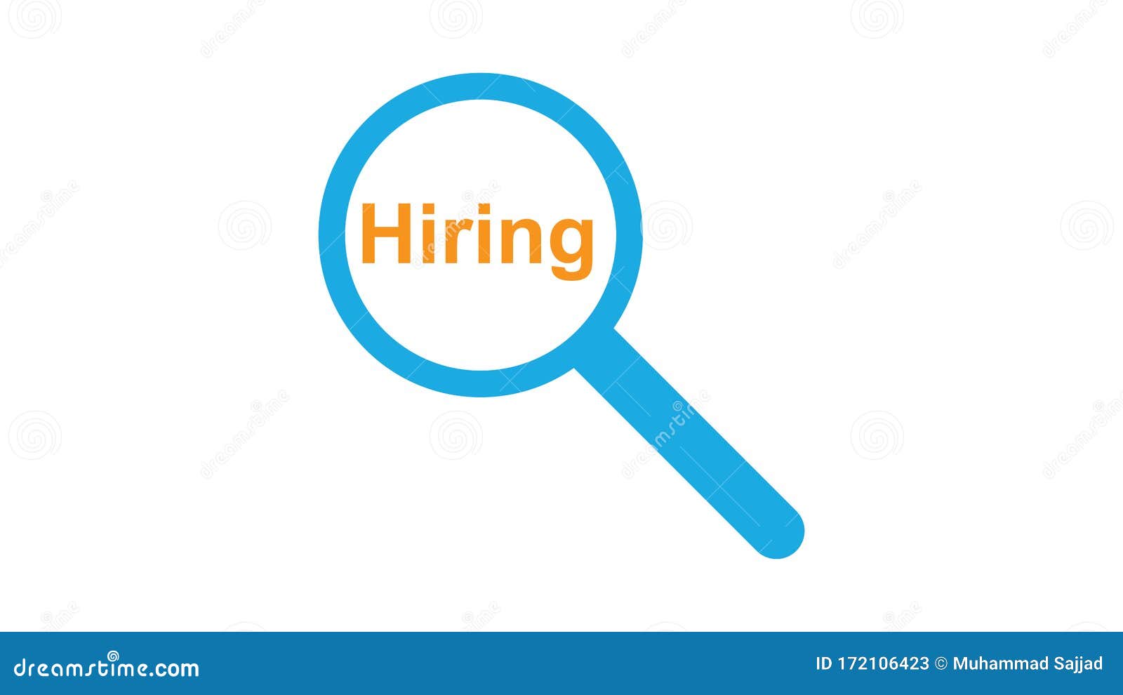 Hire Text and Magnifying Glass - Hiring Company Concep Stock Vector ...