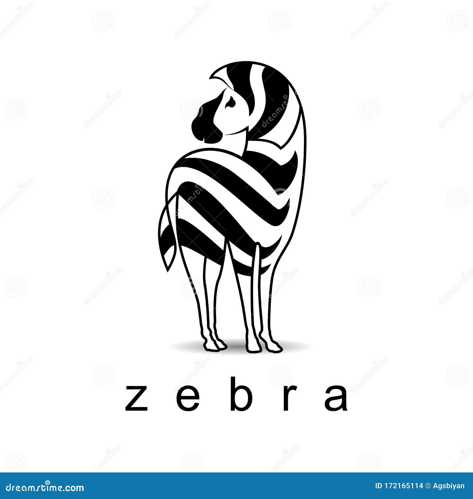 Design or Vector that Have a Zebra Shape and Can Also Be Used As Symbol ...