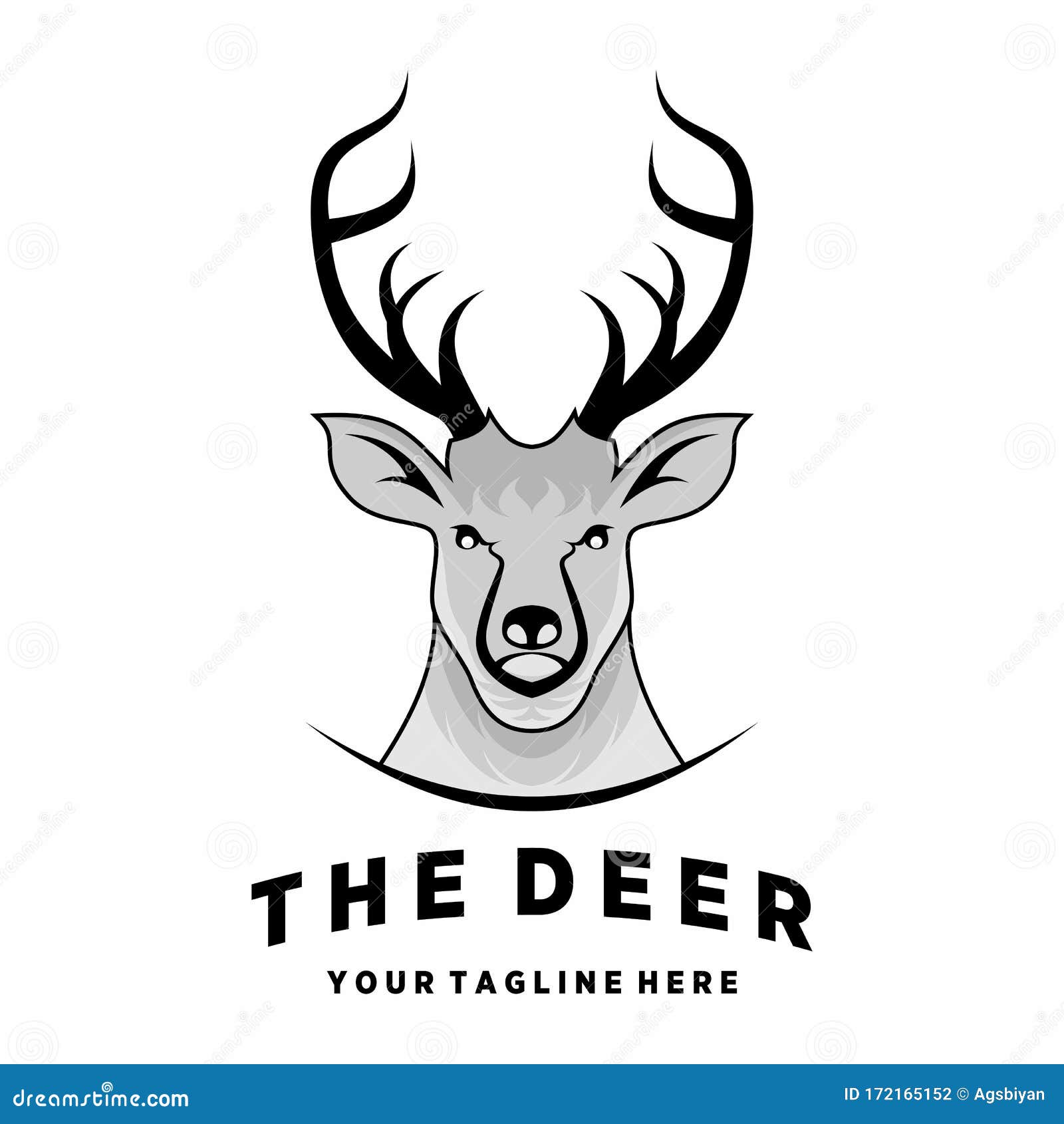 The Design or Vector is in the Shape of a Deer Head and Can Be Used As ...