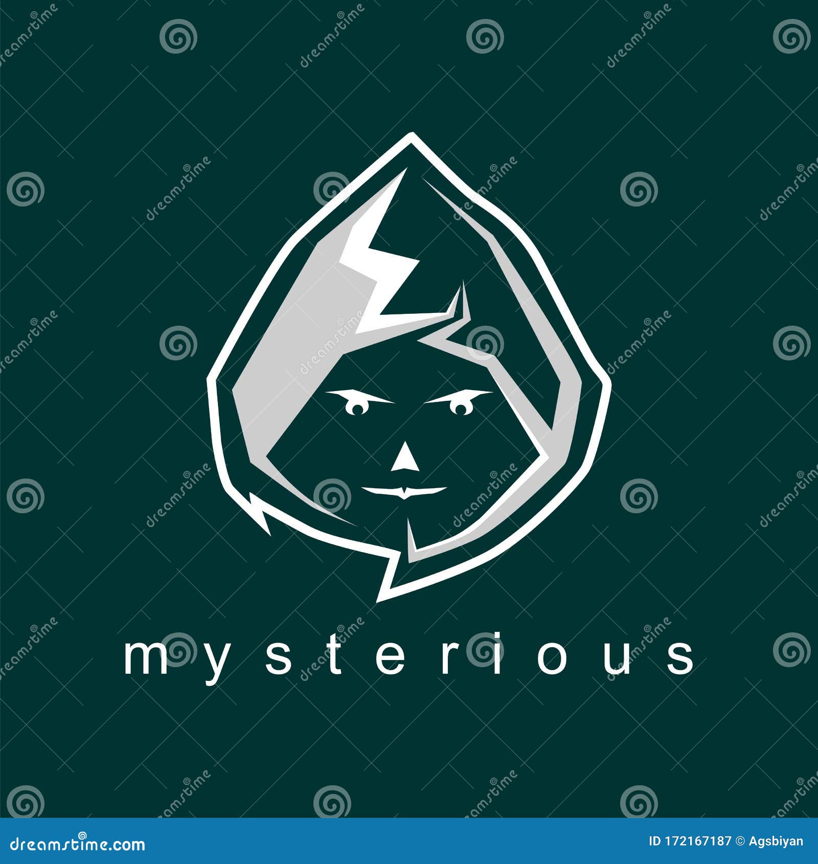 Design or Vector that Have a Mysterious Face and Can Be Used As Symbol ...