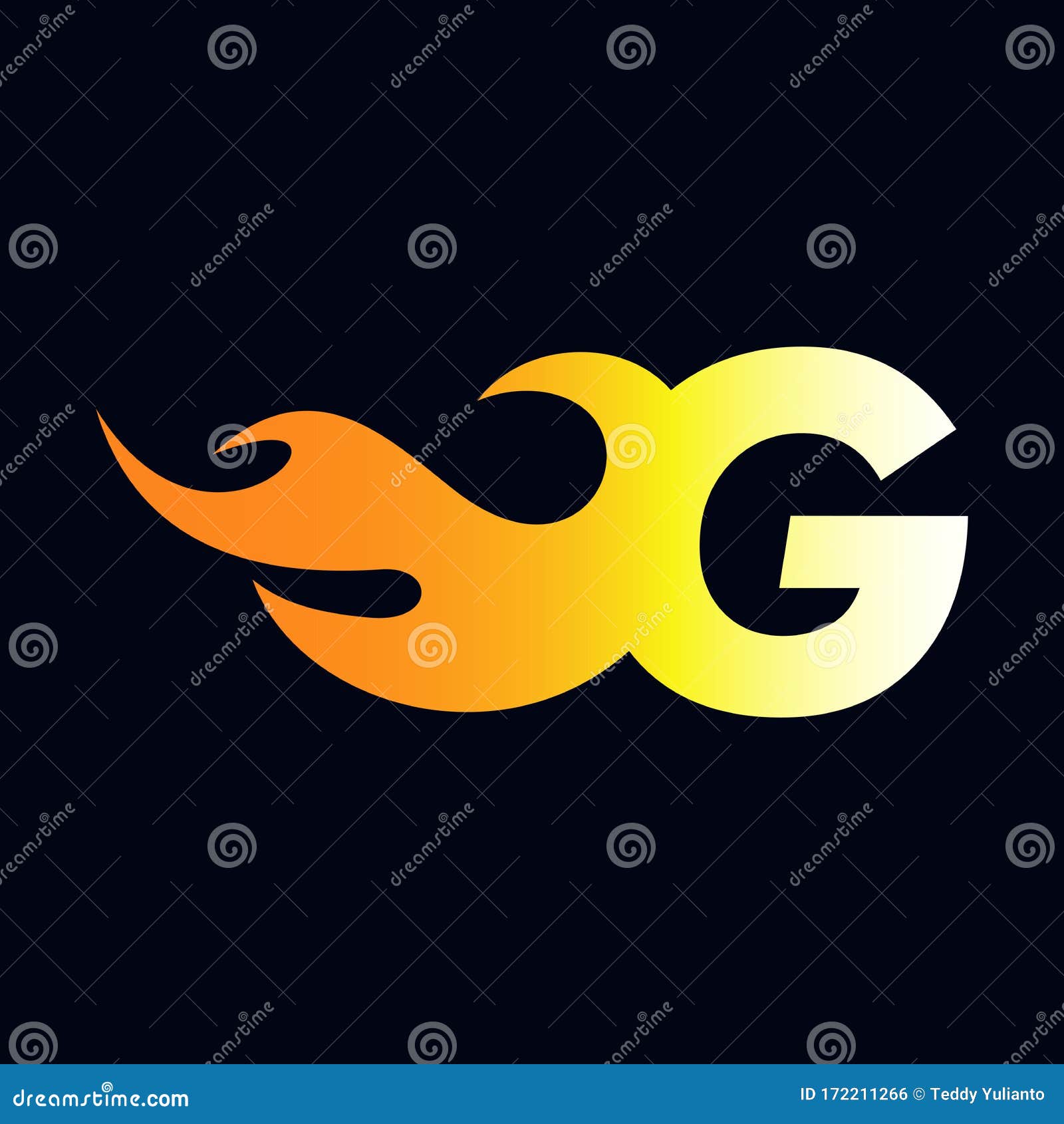 Hot initial letter G stock vector. Illustration of bold - 172211266