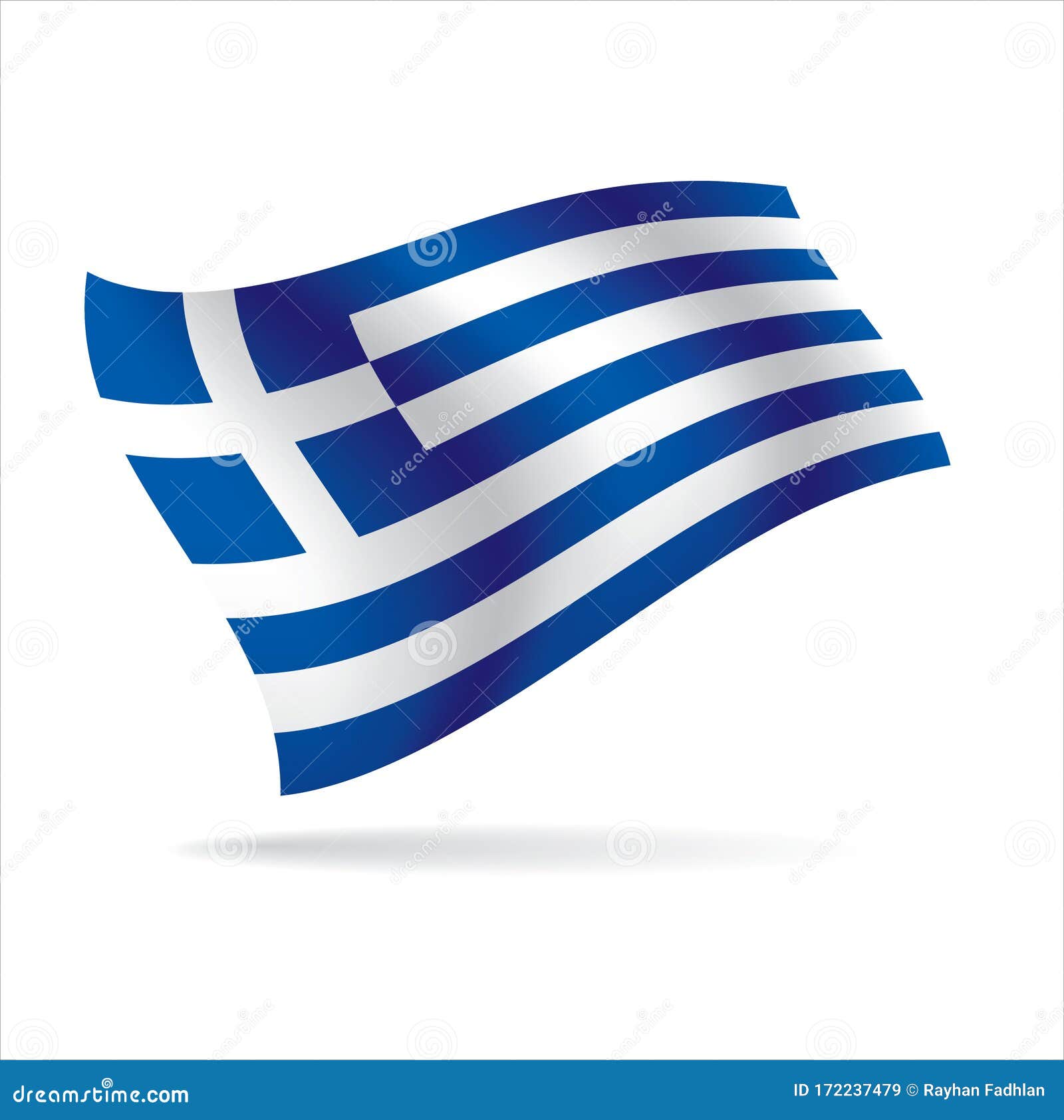Greece Country Flag Symbol on a White Background Stock Vector ...