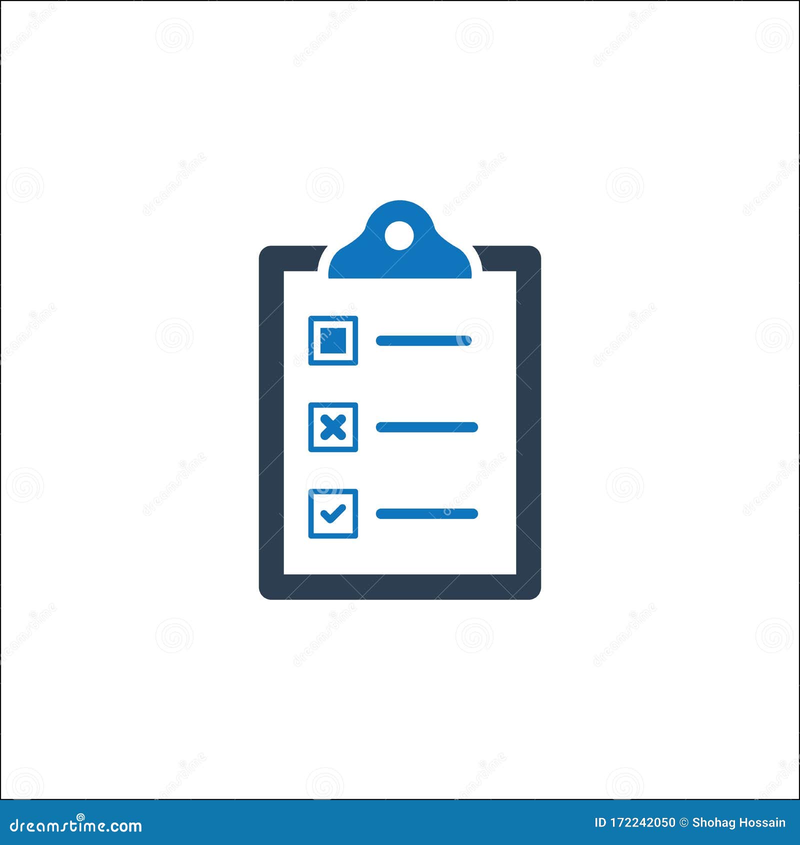 Audit Test Icon. stock vector. Illustration of questionnaire - 172242050