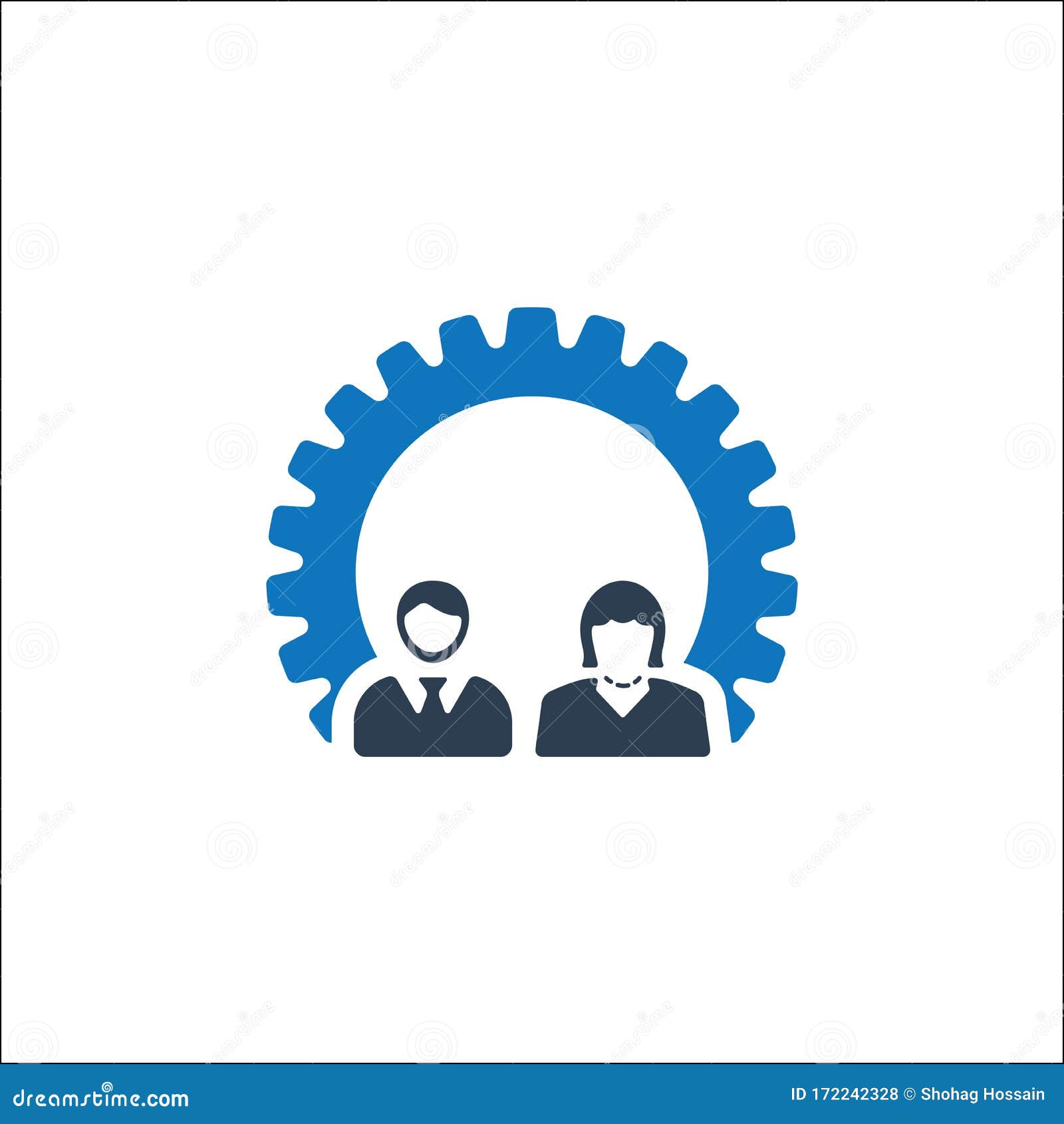 Teamwork Support Icon. stock vector. Illustration of symbol - 172242328