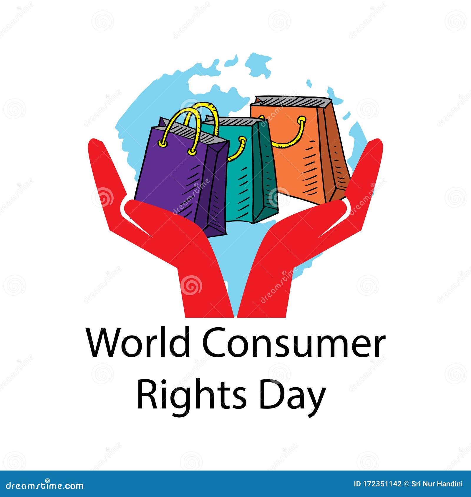 World Consumer Rights Day Concept Stock Vector - Illustration of right ...