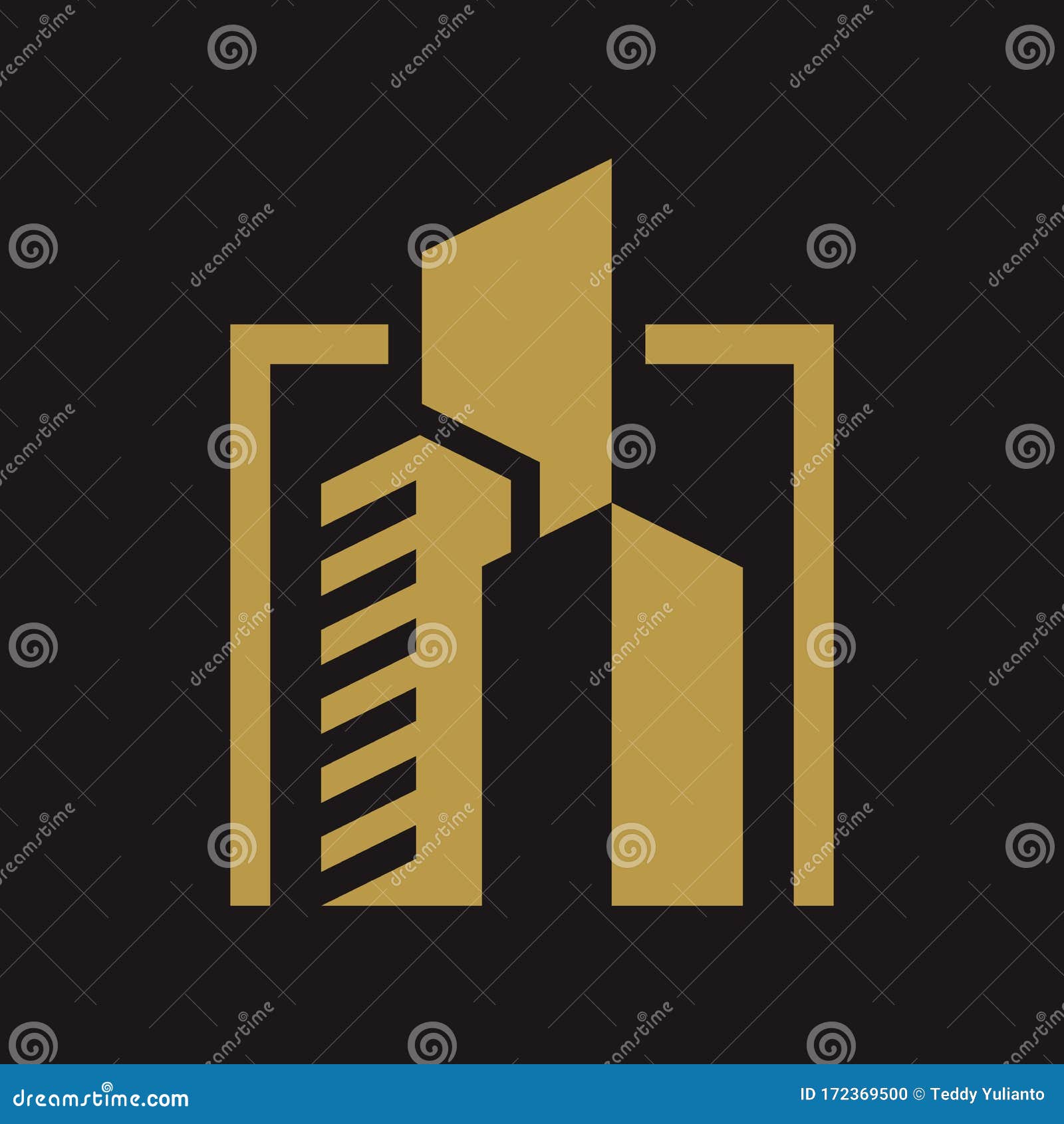 The Golden Square Building Logo Stock Vector - Illustration of ...