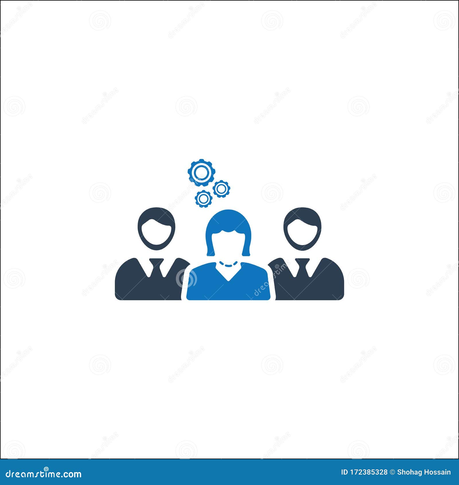 Business expert team icon. stock vector. Illustration of support ...